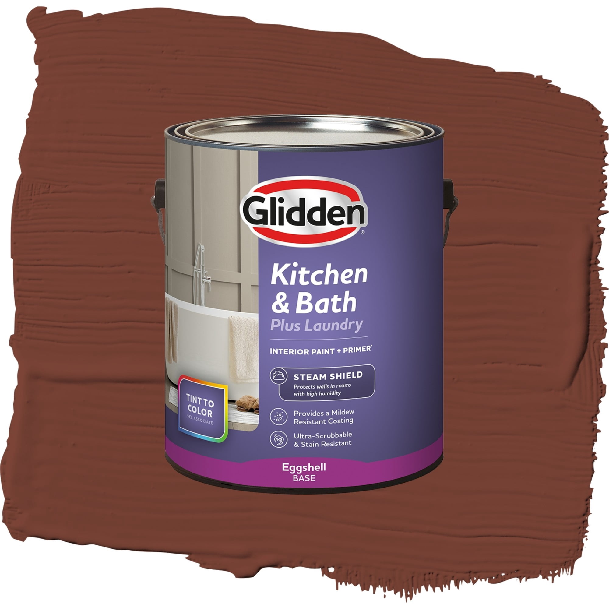 Glidden Glidden Kitchen Bath and Laundry Warm Mahogany / Red, Eggshell ...