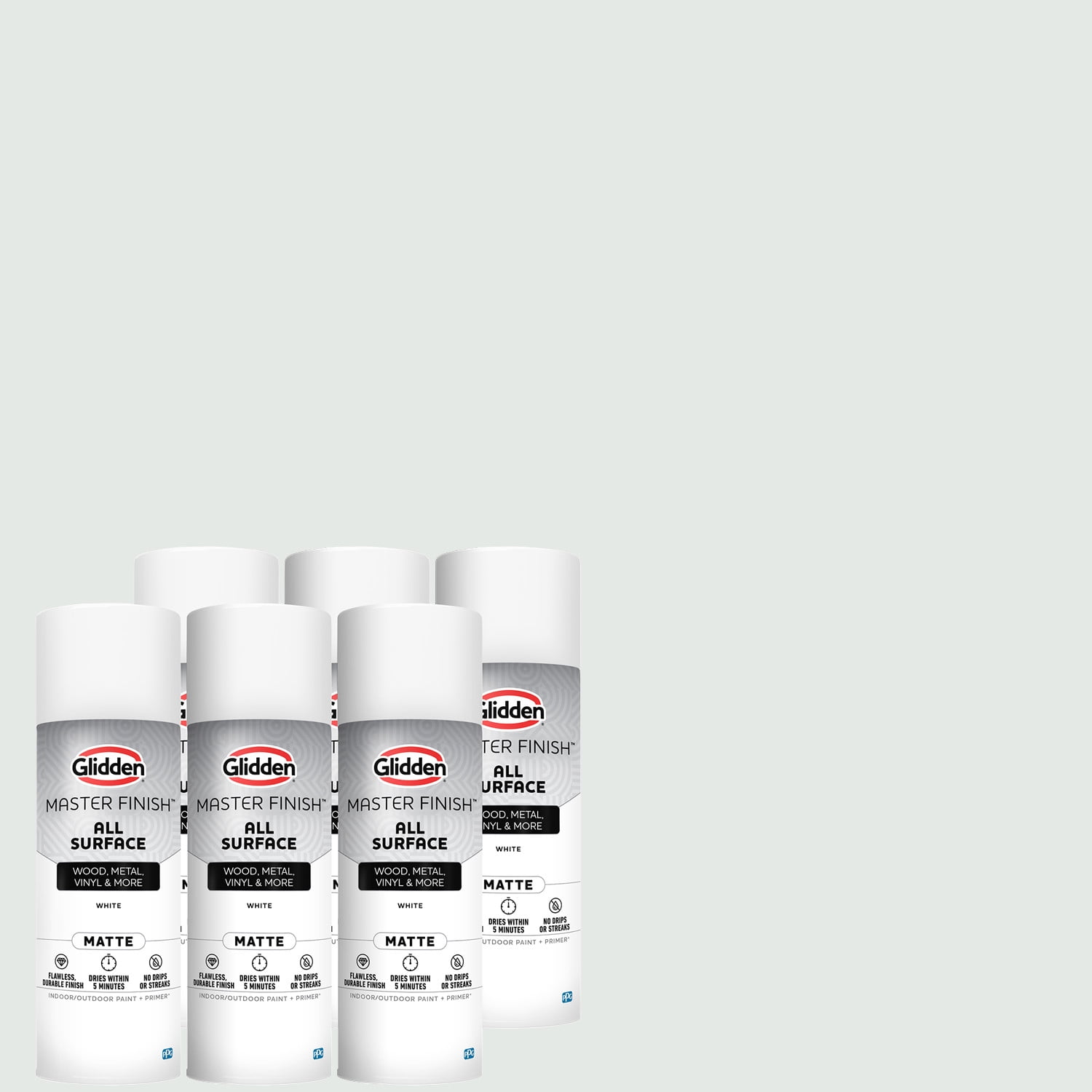 Glidden Master Finish 12 oz. Matte White Interior/Exterior All Surface ...