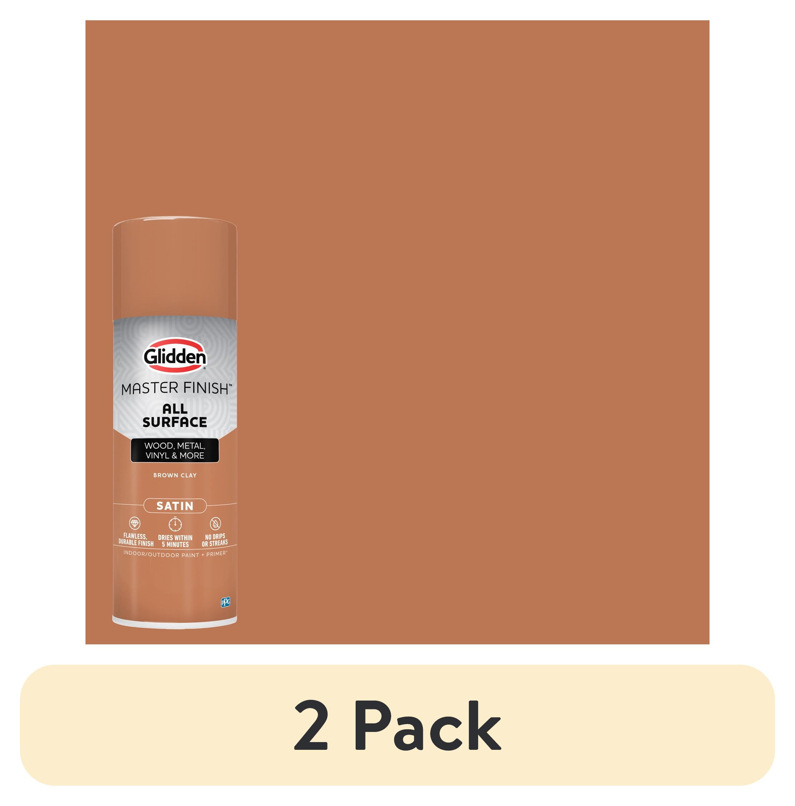 (2 pack) Glidden Master Finish 12 oz. Satin Brown Clay Interior ...