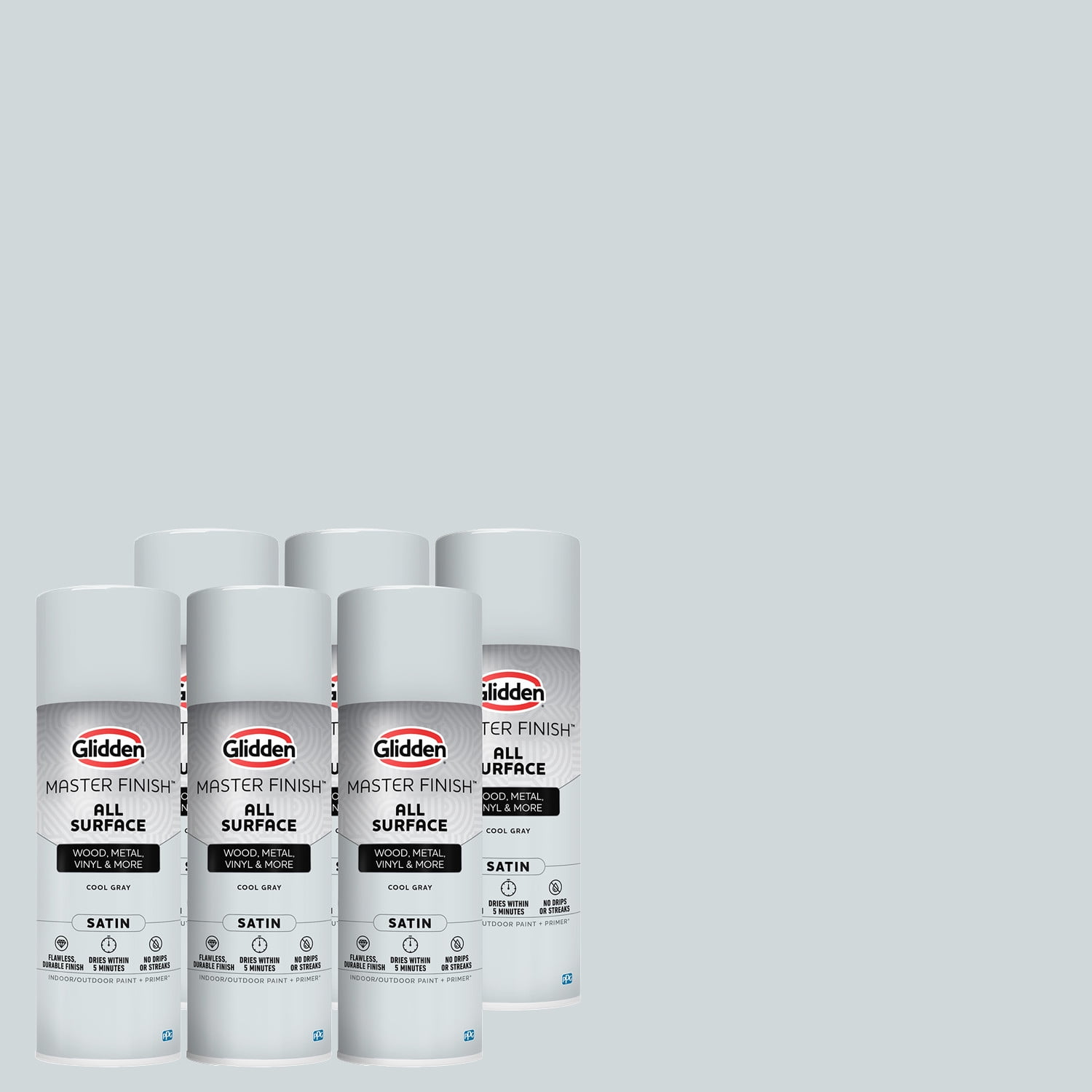 Glidden Master Finish 12 oz. Satin Cool Gray Interior/Exterior All ...