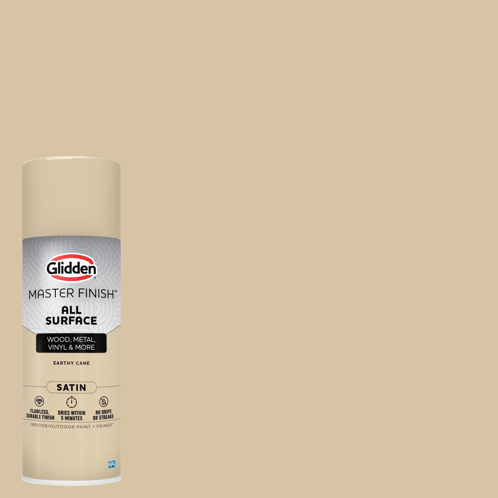 Glidden Master Finish Satin Spray Paint and Primer 12 oz All Surface ...