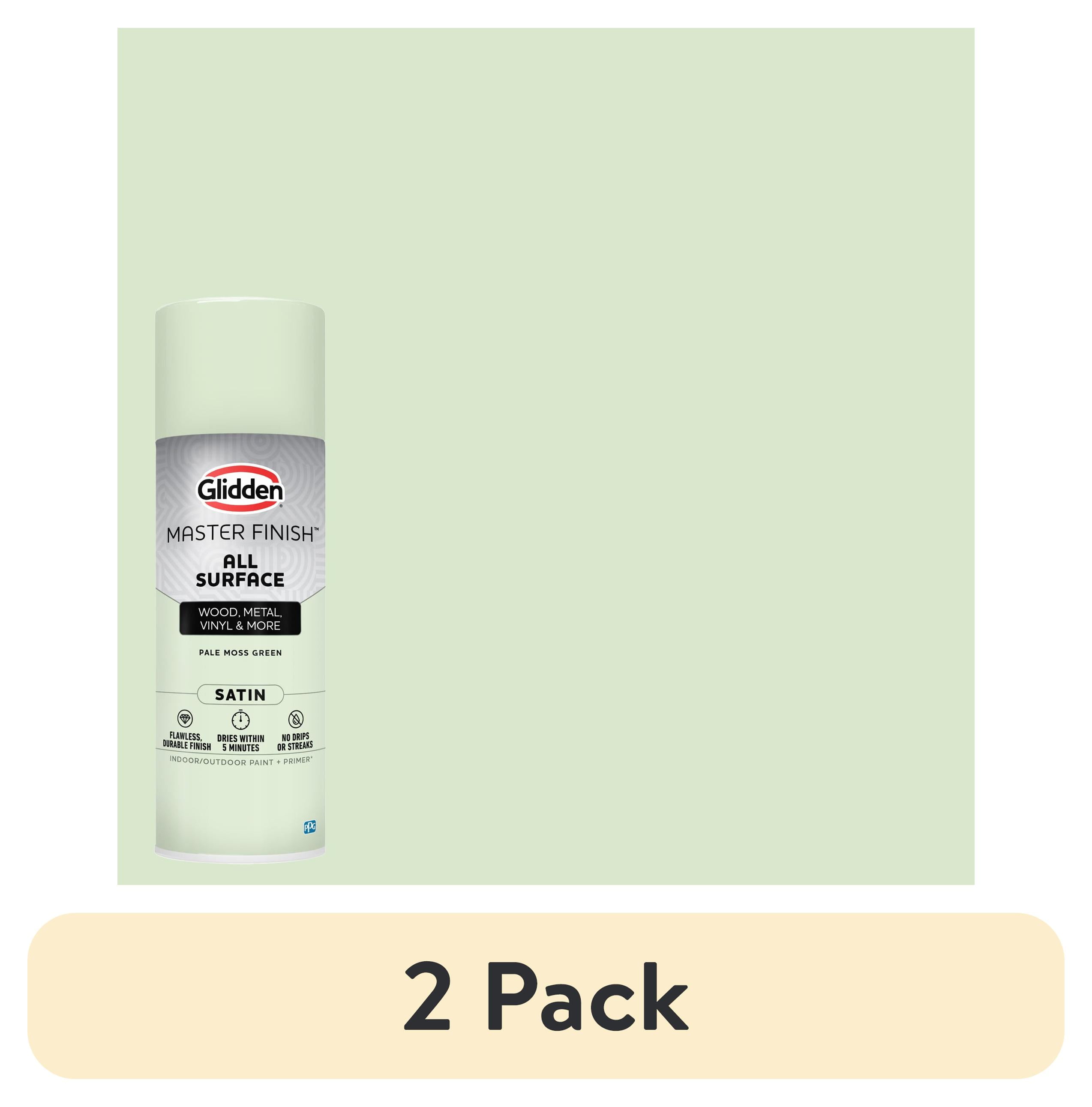 (2 pack) Glidden Master Finish 12 oz. Satin Pale Moss Green Interior ...