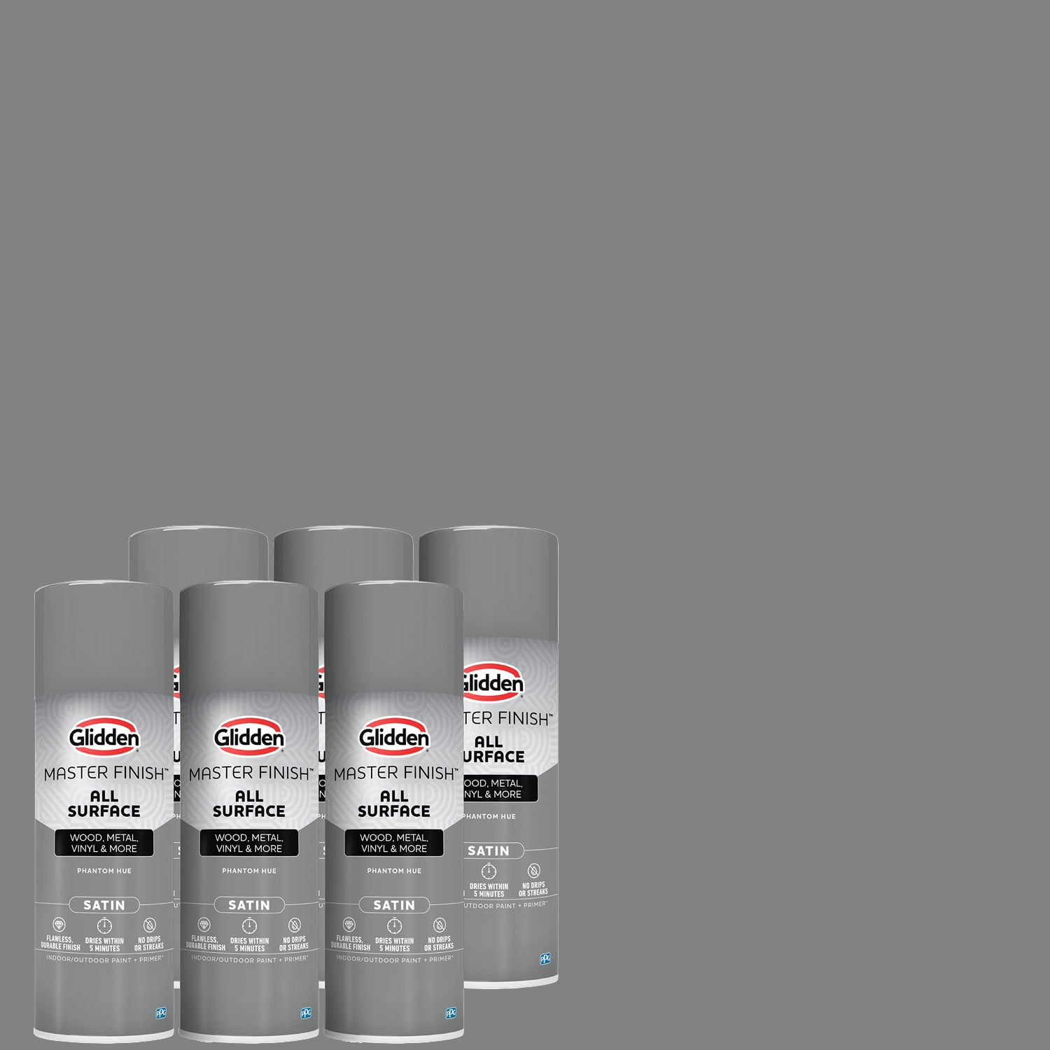 Glidden Master Finish 12 oz. Satin Phantom Hue Interior/Exterior All ...