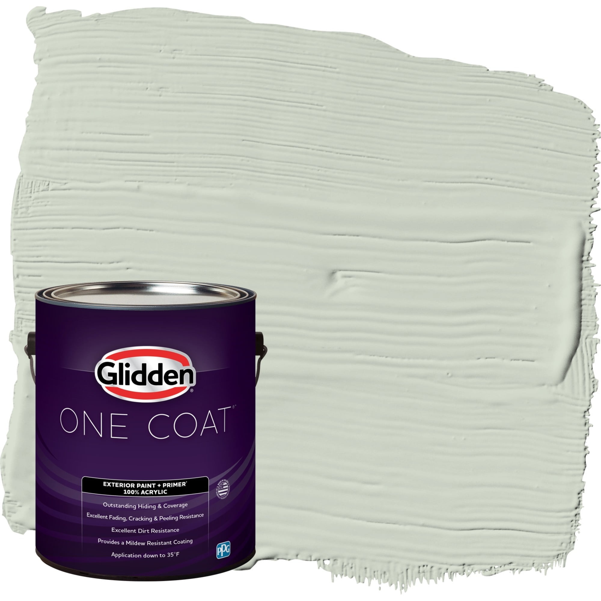 Glidden One Coat 1 Gallon Castaway / Blue Semi-Gloss Exterior Paint ...
