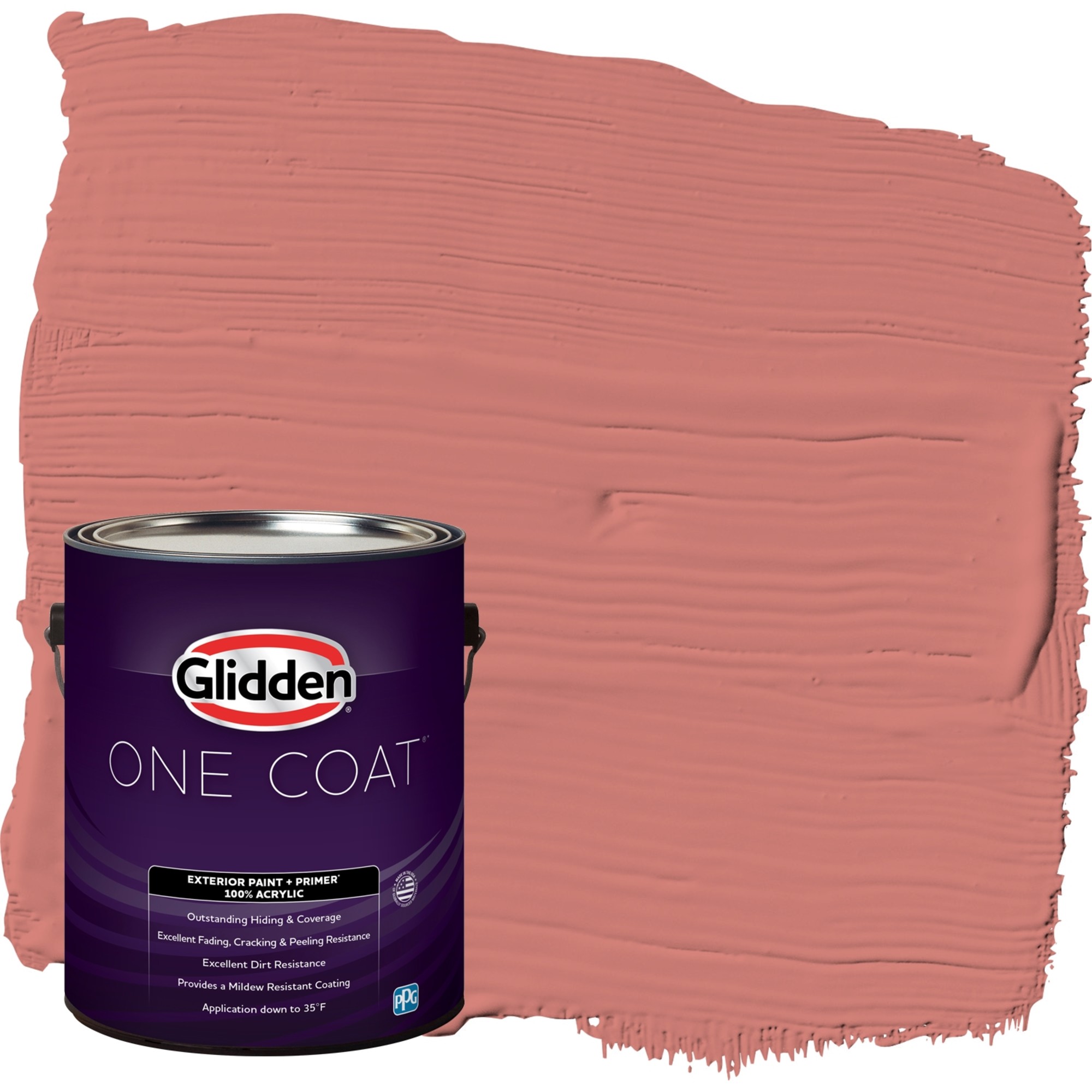 Glidden One Coat 1 Gallon Chili Pepper / Red Semi-Gloss Exterior Paint ...