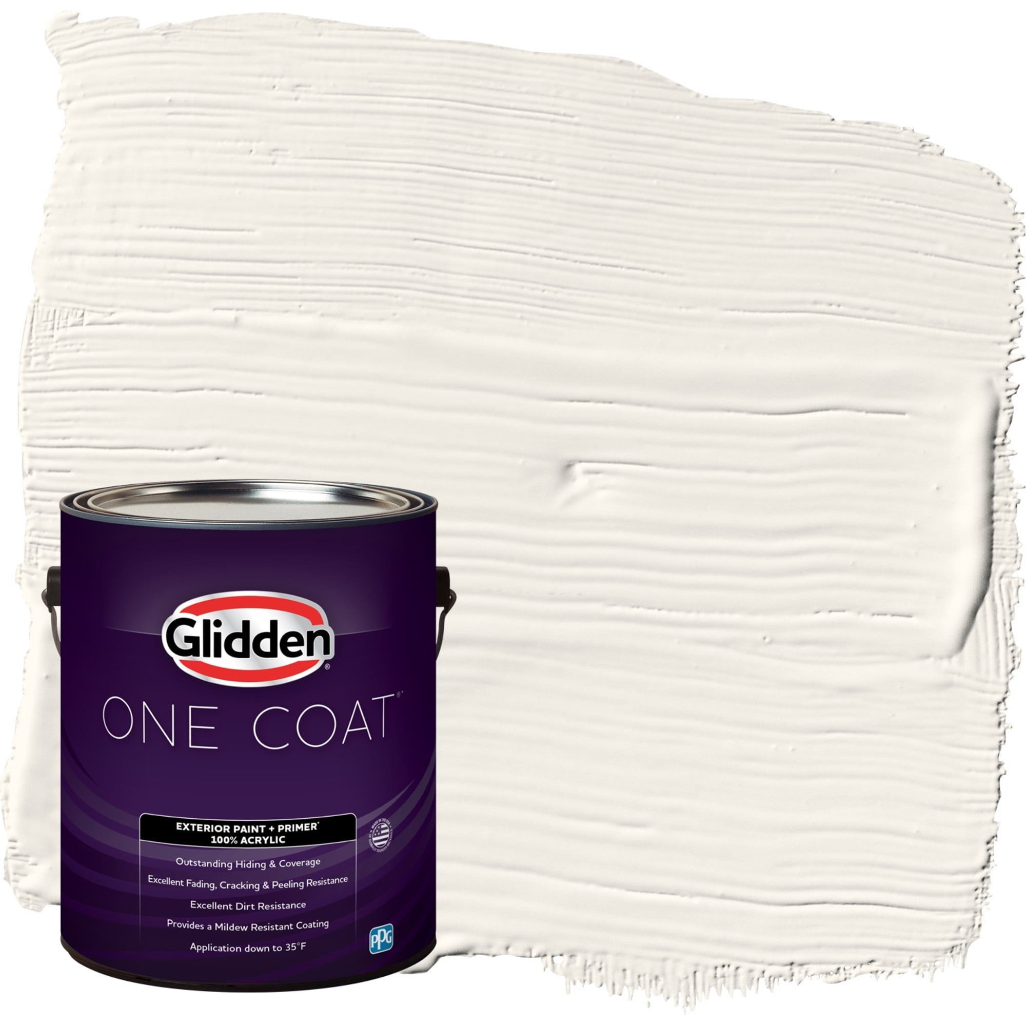 Glidden One Coat 1 Gallon Cow'S Milk / Off White Semi-Gloss Exterior ...