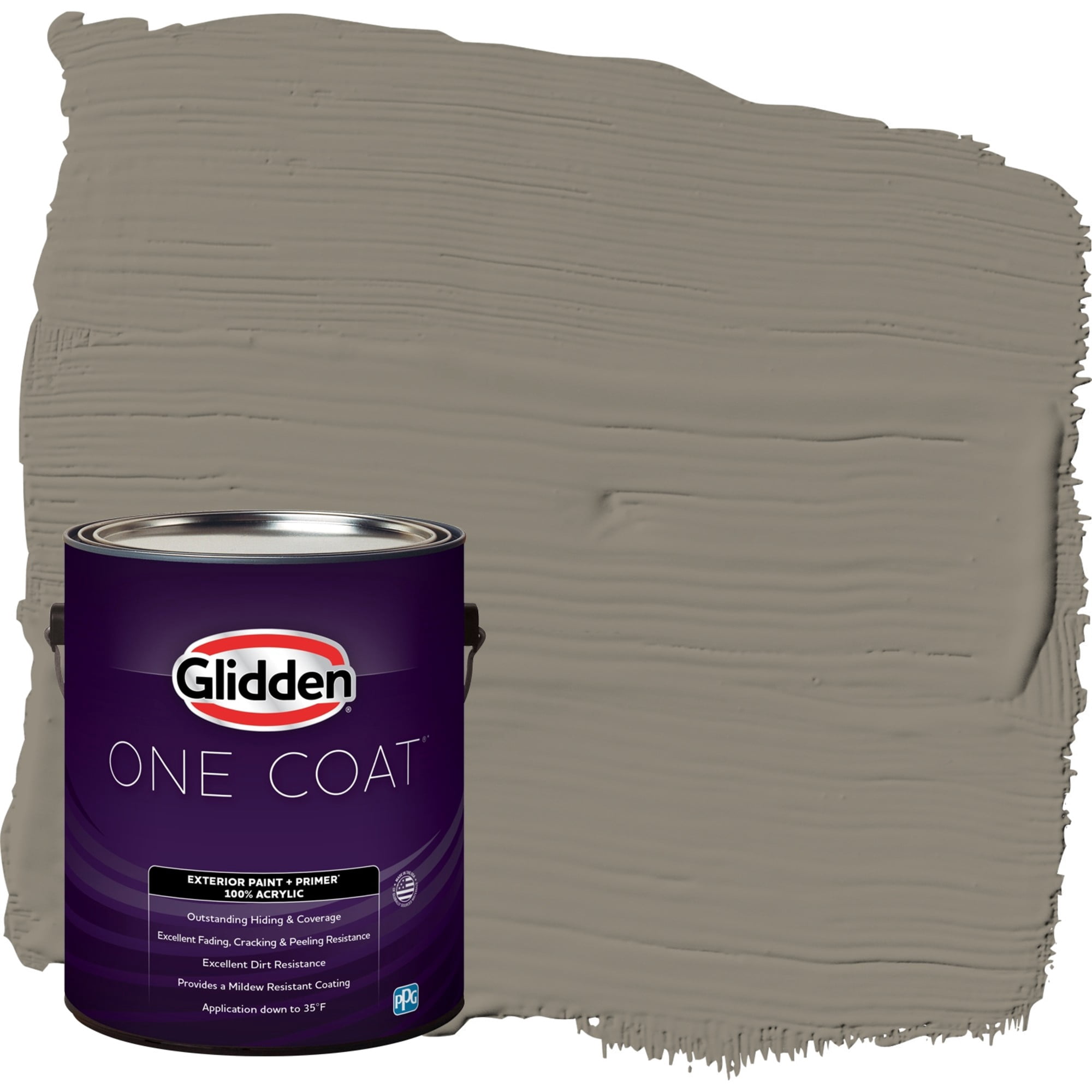 Glidden One Coat 1 Gallon Roller Coaster / Tan Semi-Gloss Exterior ...