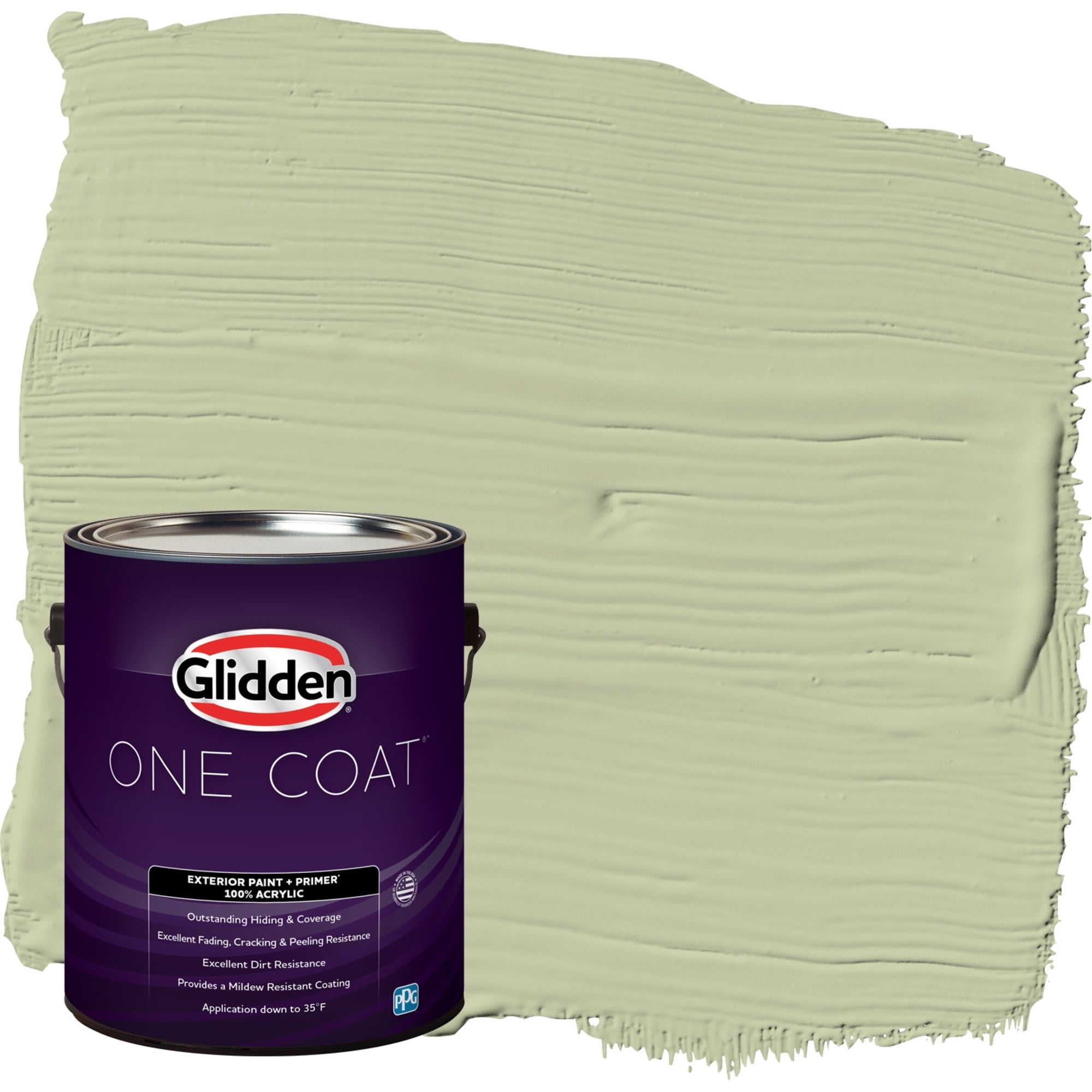 Glidden One Coat 1 Gallon Sage Splendor / Green Semi-Gloss Exterior ...