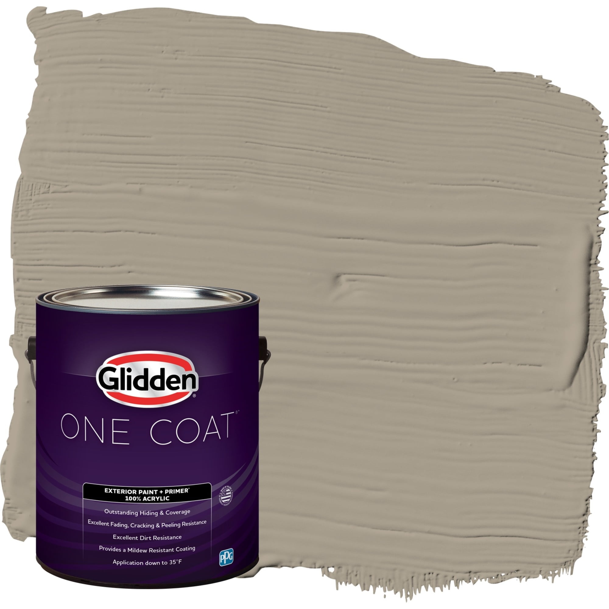 Glidden One Coat 1 Gallon Stonehenge Greige / Gray Semi-Gloss Exterior ...