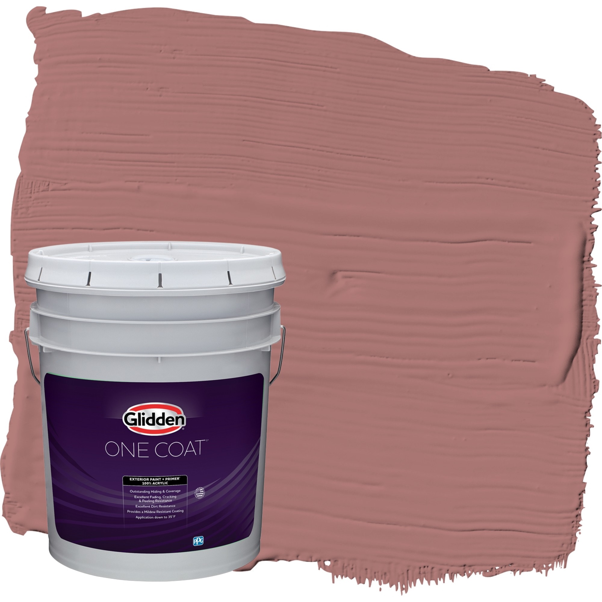 Glidden One Coat 5 Gallons Cinnamon Diamonds / Rose Pink Semi-Gloss ...