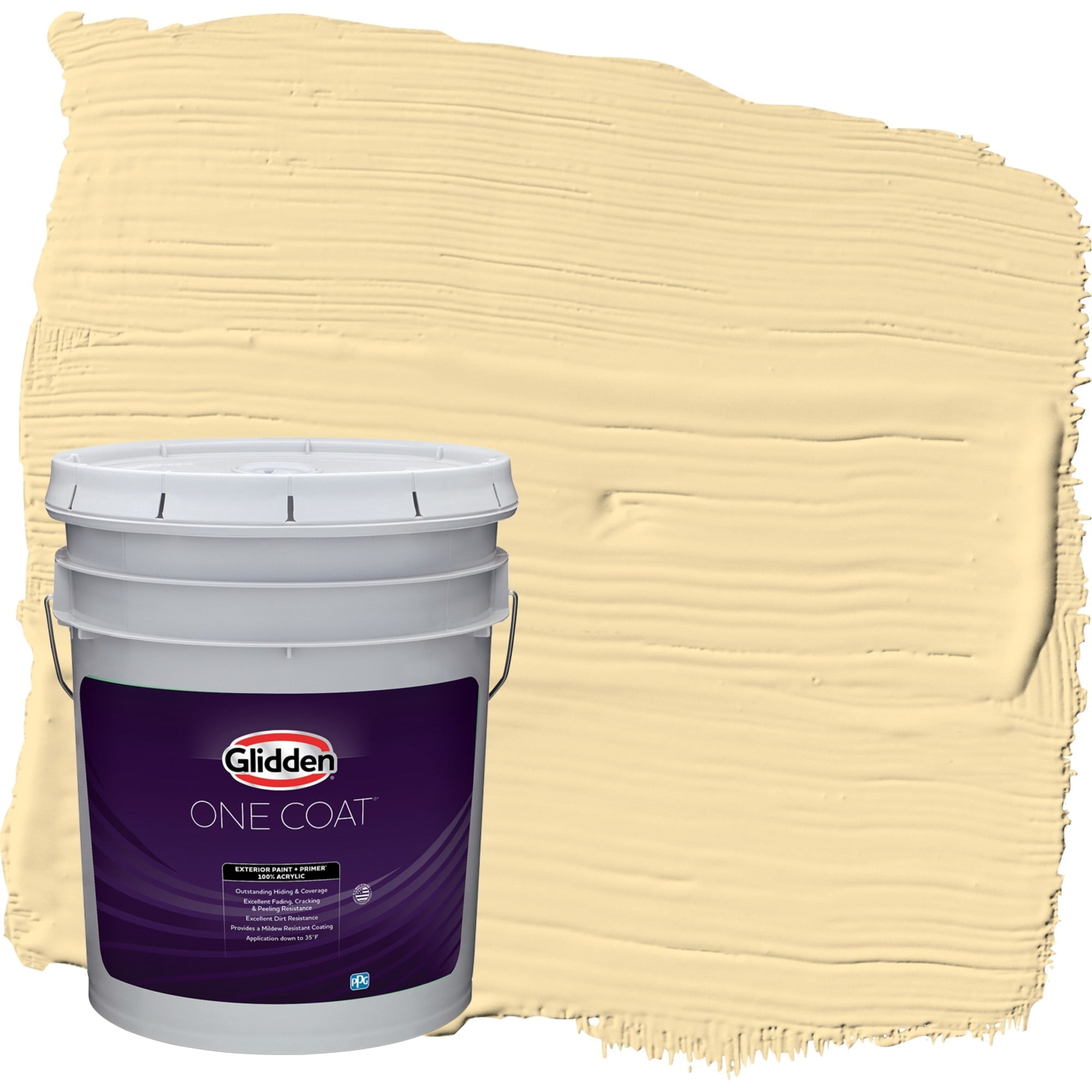 Glidden One Coat 5 Gallons Dusty Yellow / Yellow Semi-Gloss Exterior ...