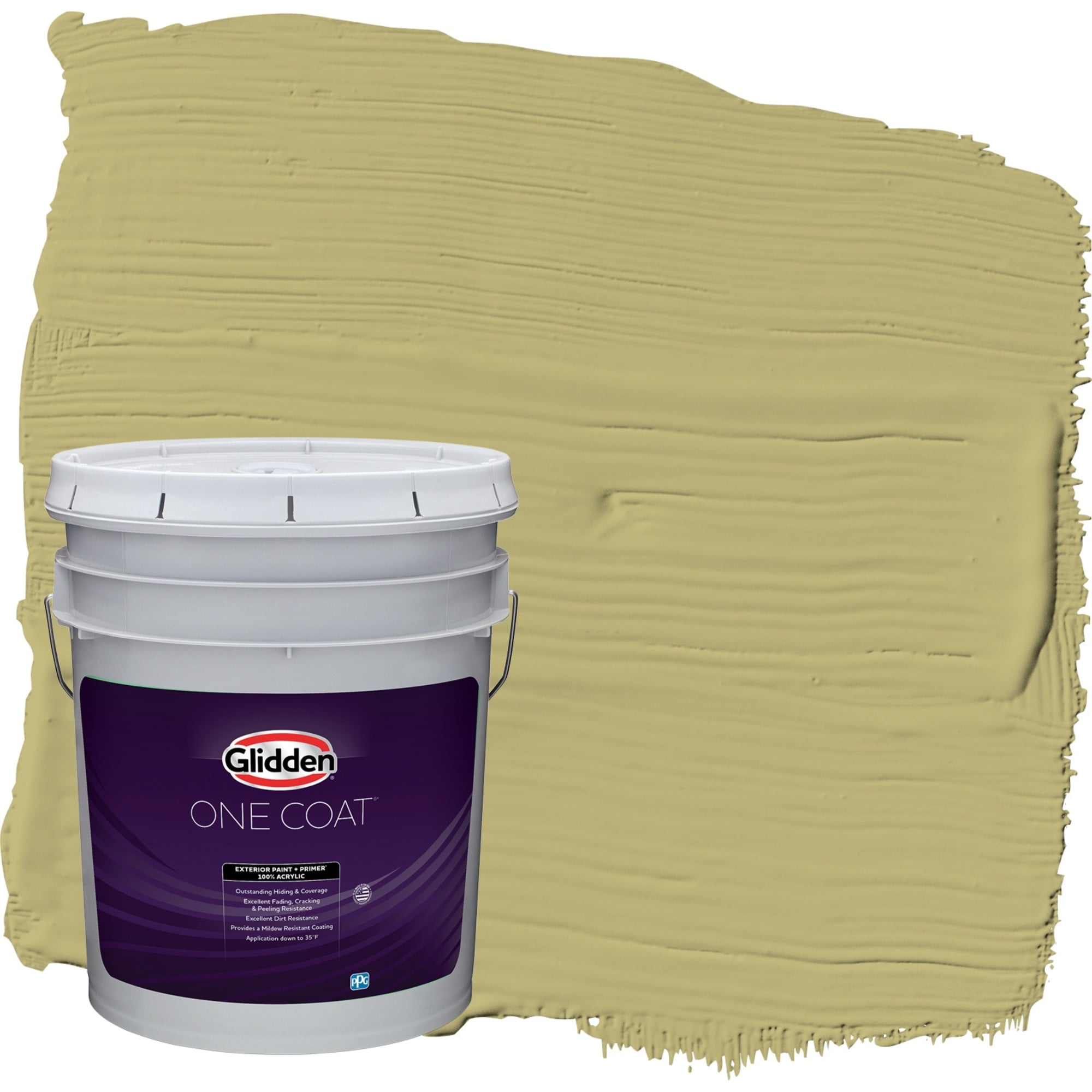 Glidden One Coat 5 Gallons Gracious Glow / Green Semi-Gloss Exterior ...