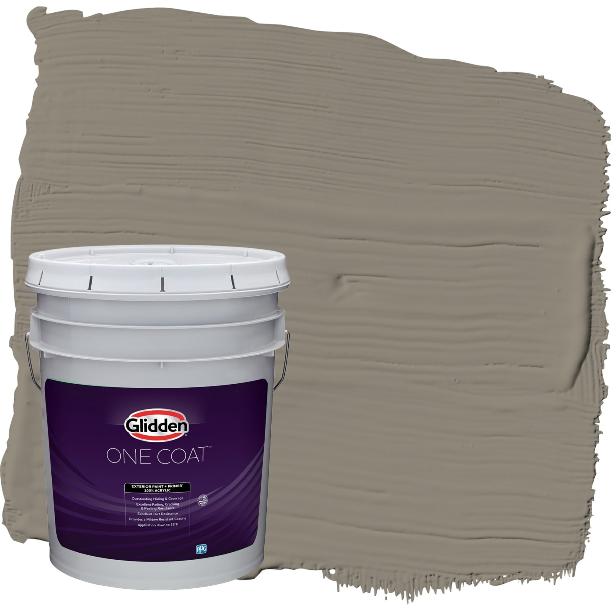 Glidden One Coat 5 Gallons Roller Coaster / Tan Semi-Gloss Exterior ...