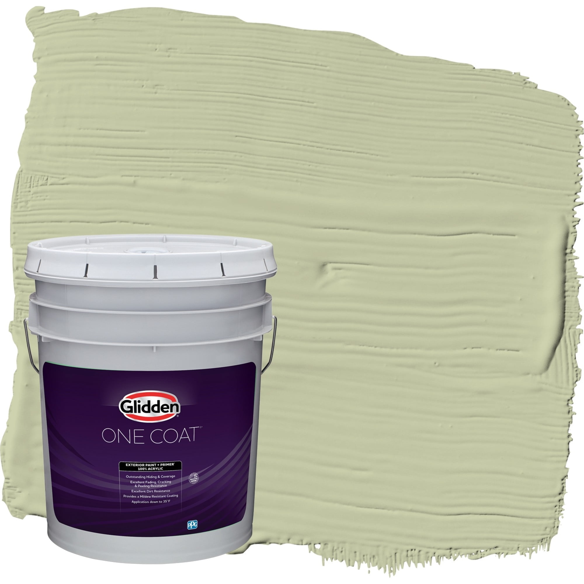 Glidden One Coat 5 Gallons Sage Splendor / Green Semi-Gloss Exterior ...