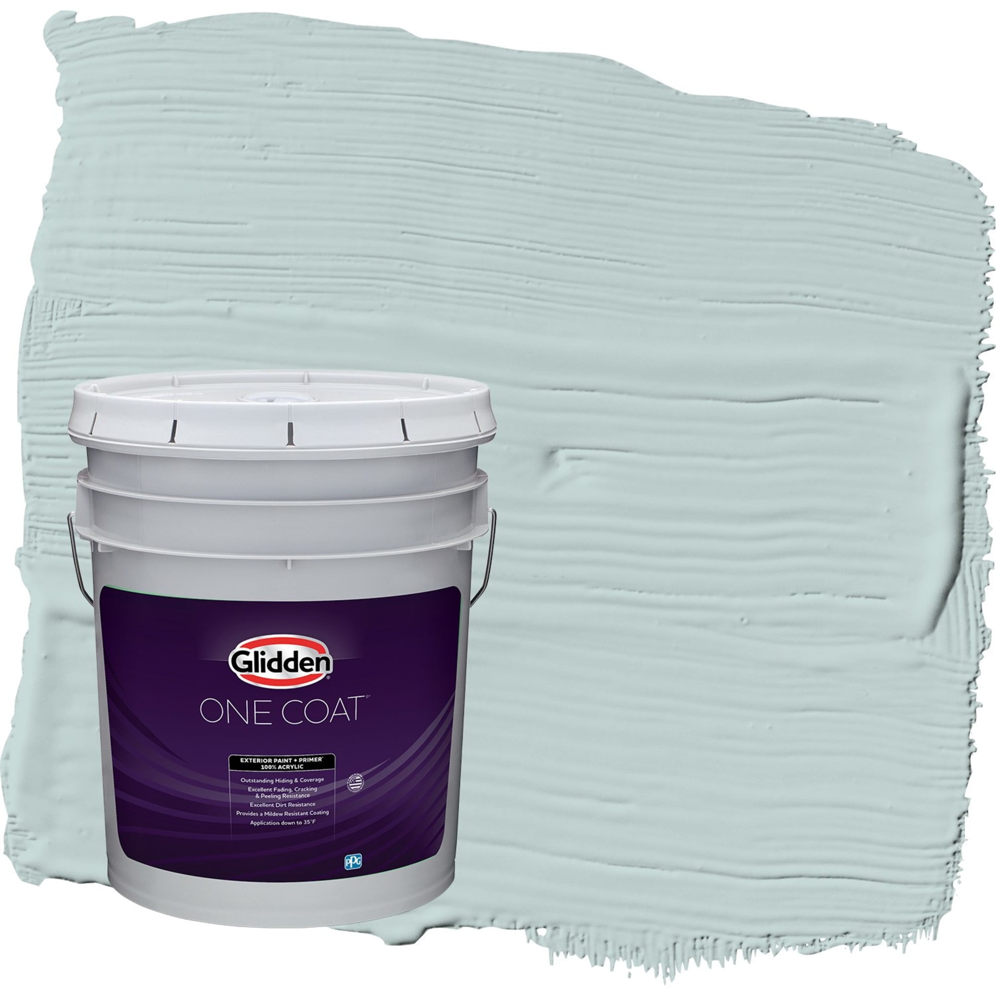 Glidden One Coat Babbling Brook / Green Satin Exterior Paint with ...