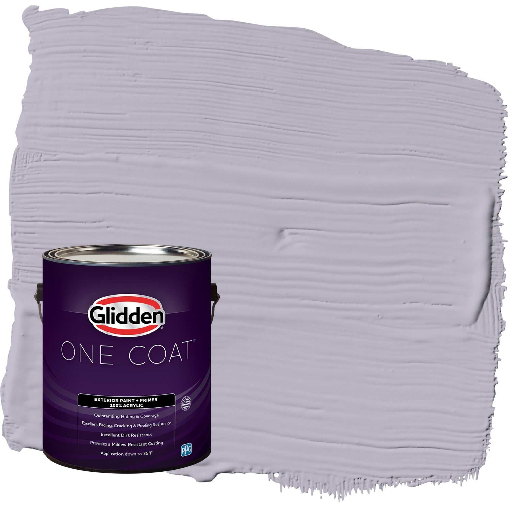 Glidden One Coat Cloudberry / Purple Flat Exterior Paint with Primer, 1 ...