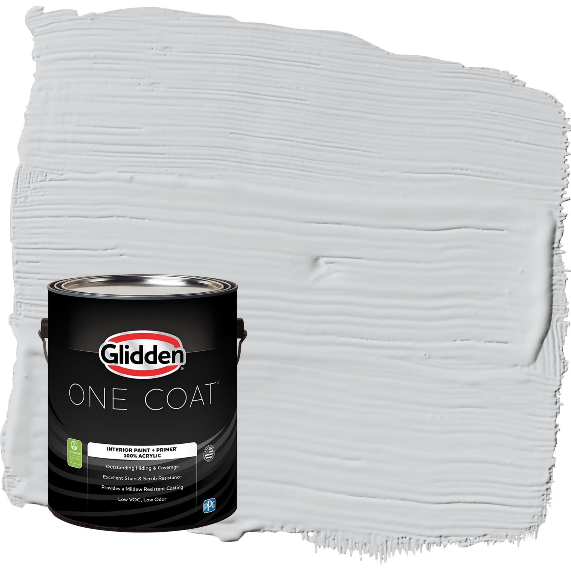 Glidden One Coat Elemental / Gray Eggshell Interior Paint with Primer ...