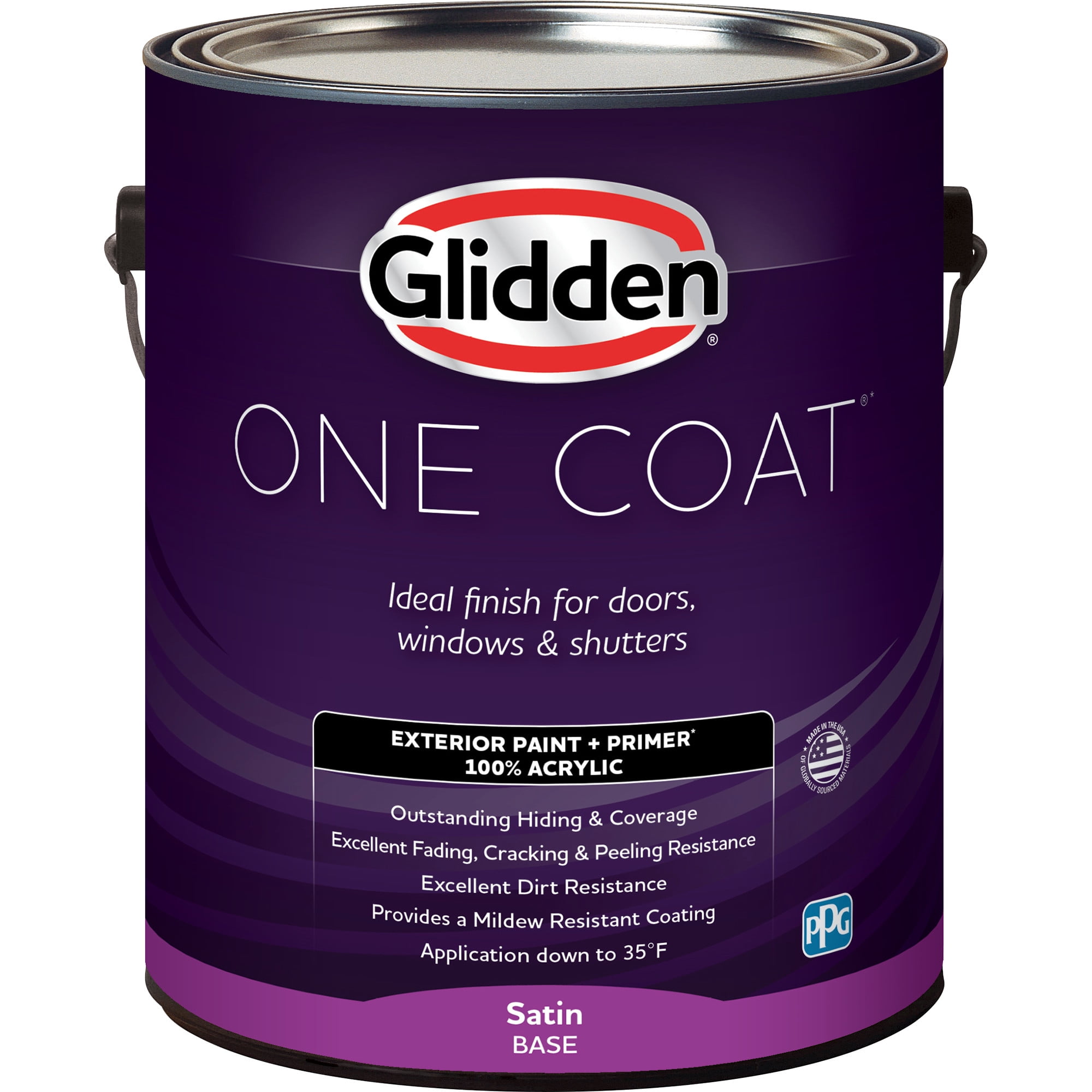 Glidden One Coat Exterior Paint & Primer Flagstone / Gray, Satin, 1 ...