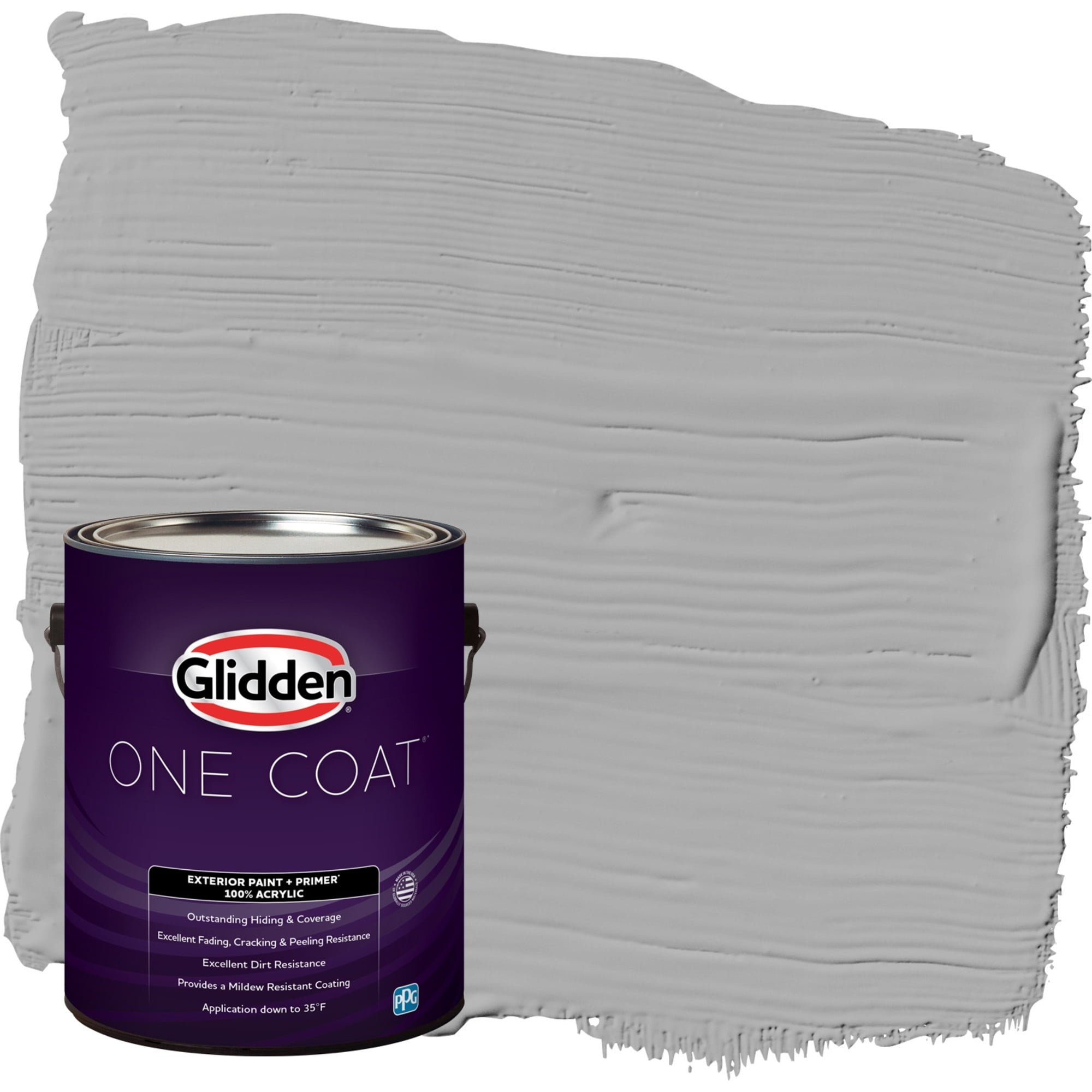 Glidden One Coat Exterior Paint & Primer Flagstone / Gray, Semi Gloss ...