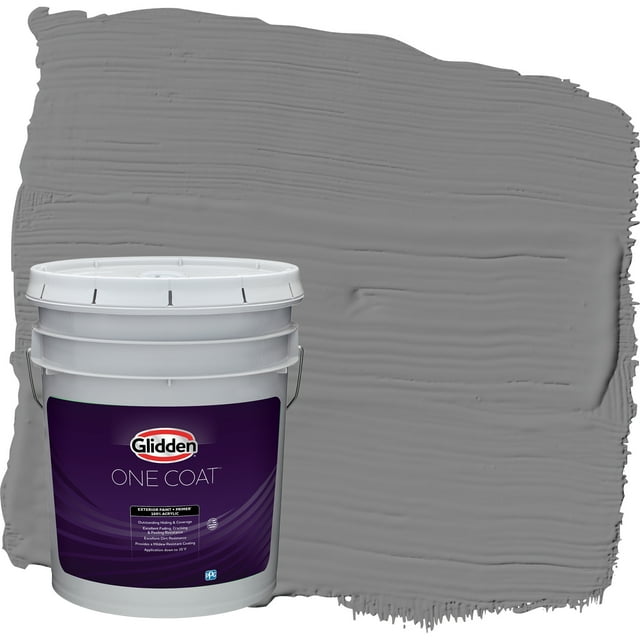 Glidden One Coat Exterior Paint and Primer, Dover Gray / Gray, 5 ...