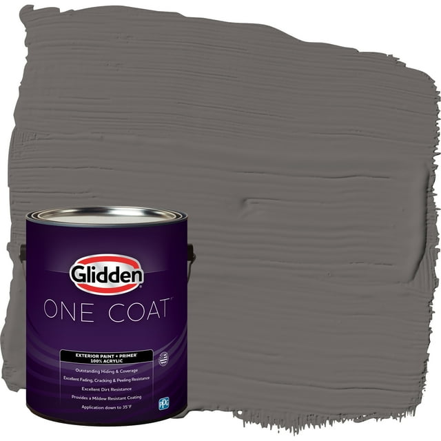 Glidden One Coat Exterior Paint and Primer, Gibraltar Gray / Gray ...