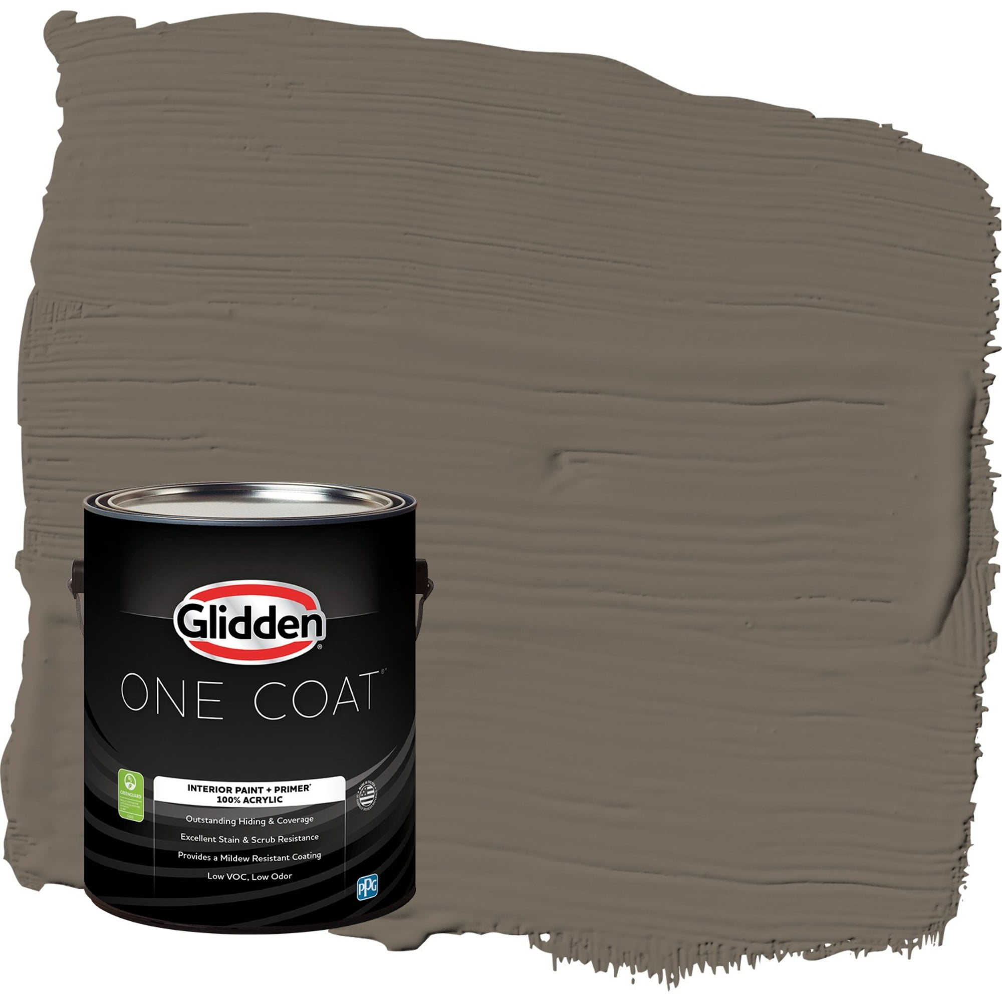 Glidden One Coat Granite / Brown Eggshell Interior Paint with Primer, 1 ...
