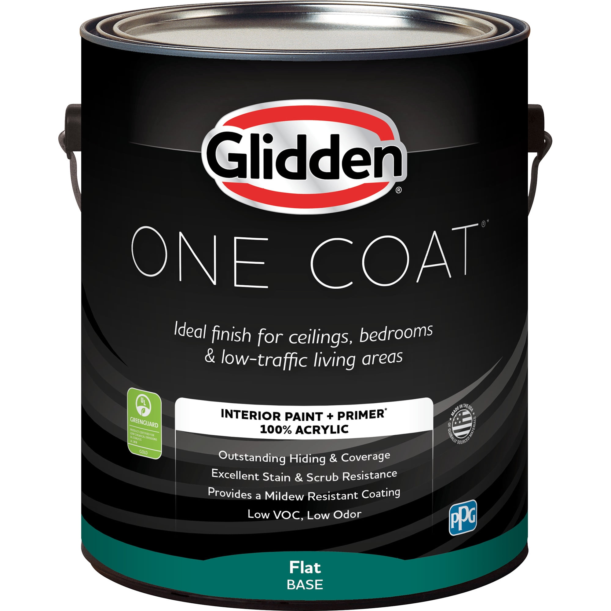 Glidden One Coat Interior Paint & Primer Flagstone / Gray, Flat, 1 ...