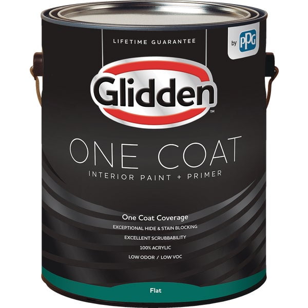 Glidden One Coat Interior Paint + Primer Flat Midtone Base 1 Gallon ...