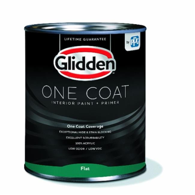 Glidden One Coat Interior Paint + Primer Flat - Midtone Base - 1 Qt ...