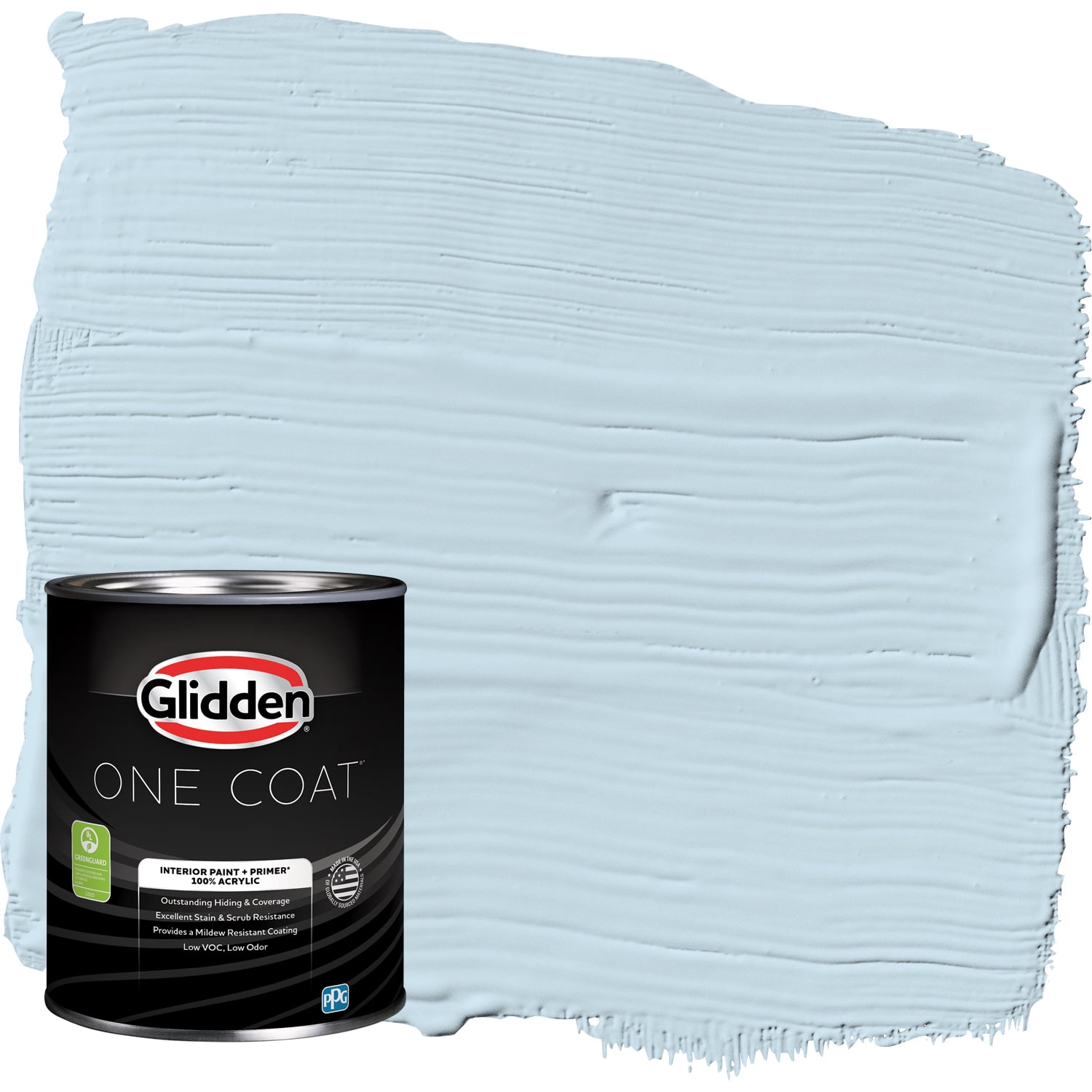 Glidden One Coat Interior Paint and Primer, Blue Pearl / Blue, 1 Quart ...