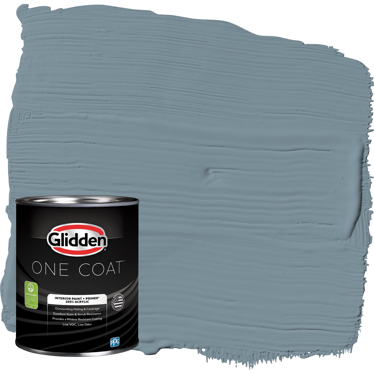 Glidden One Coat Interior Paint and Primer, Chalky Blue / Blue, 1-Quart ...