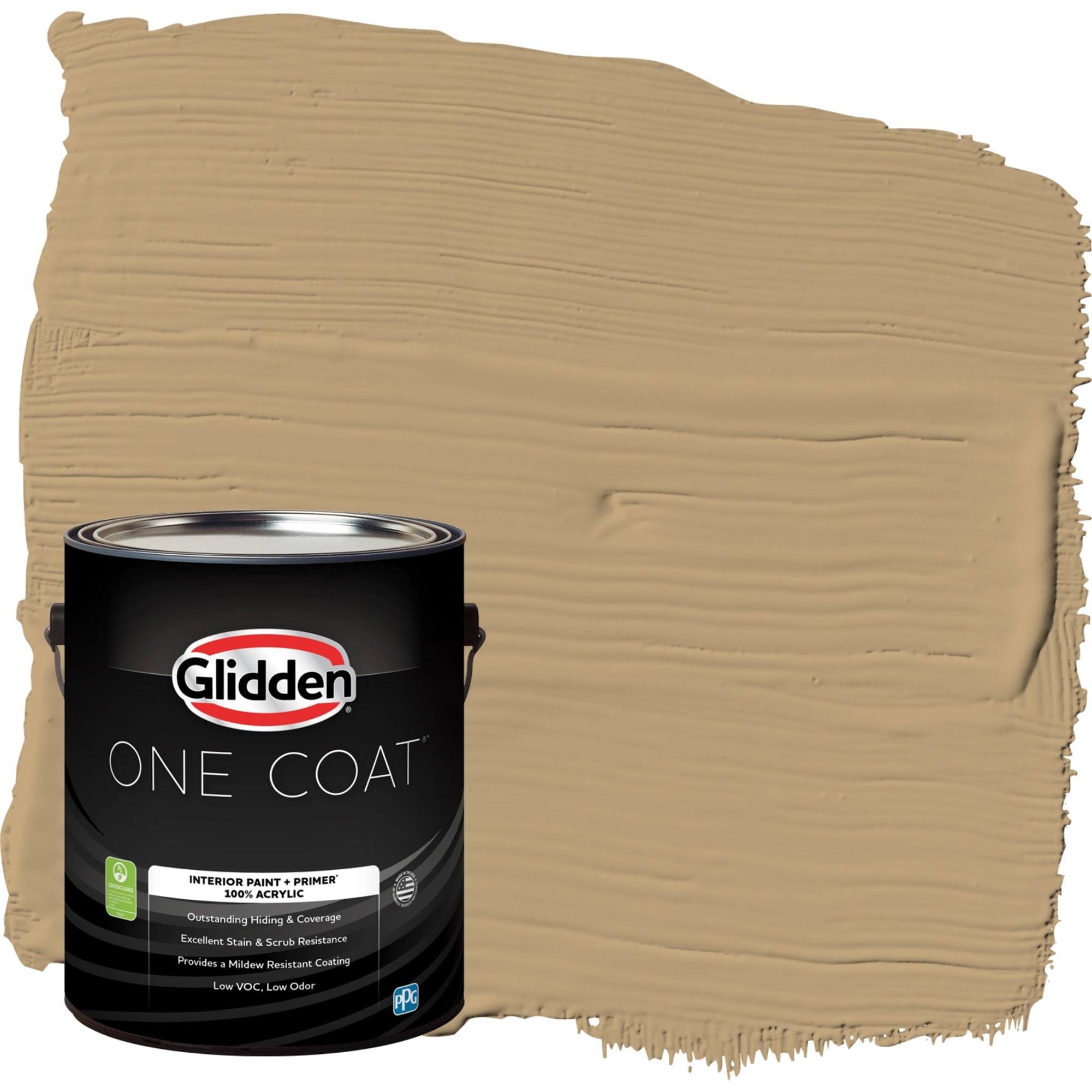 Glidden One Coat 1 Gallon Earthy Ocher / Beige Semi-Gloss Interior ...