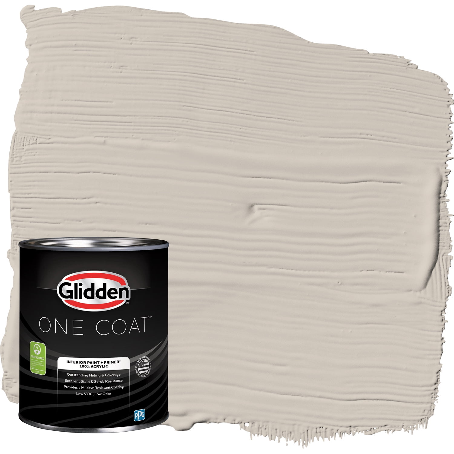 Glidden One Coat Interior Paint and Primer, Intuitive / Gray, 1 Quart ...