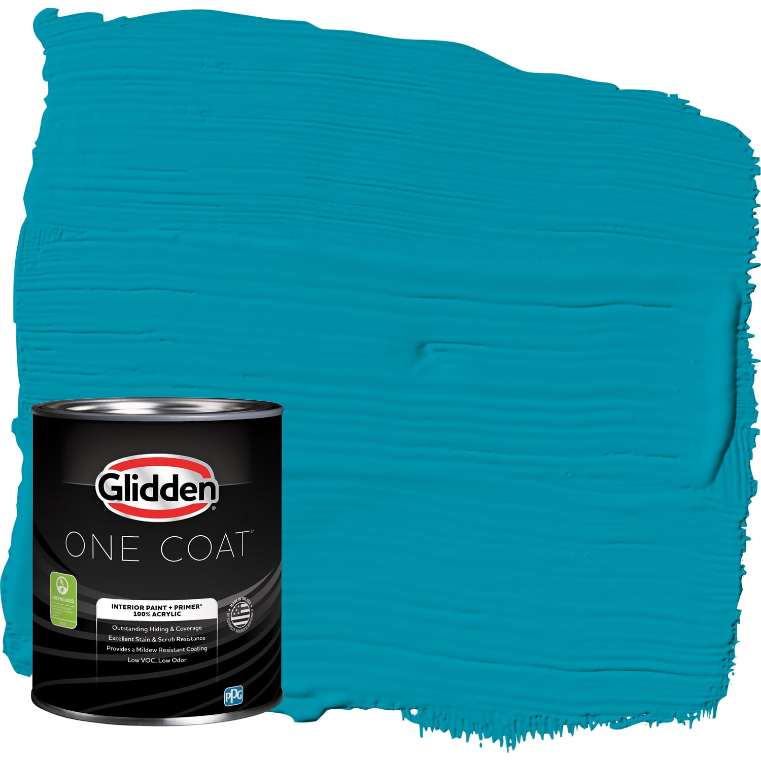 Glidden One Coat Interior Paint and Primer, Mediterranean Blue / Blue ...
