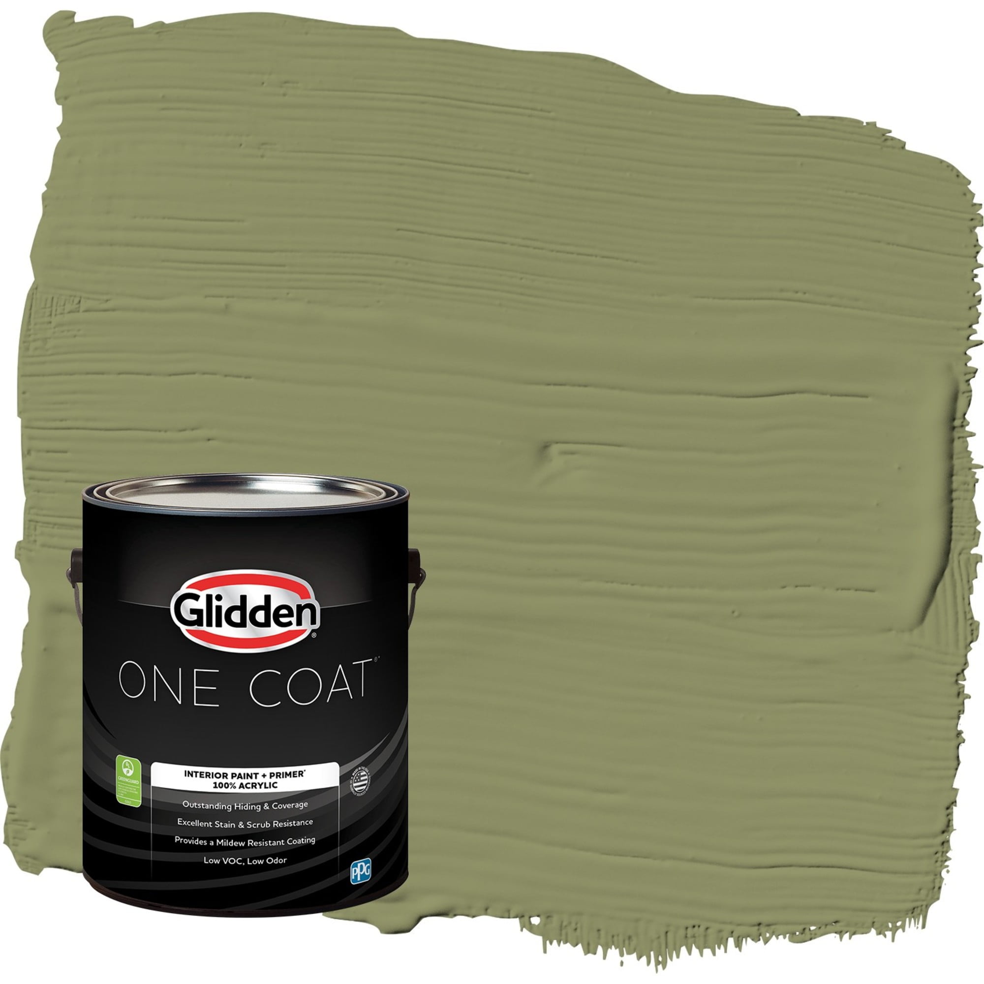 Glidden One Coat Paid in Full / Green Flat Interior Paint with Primer ...