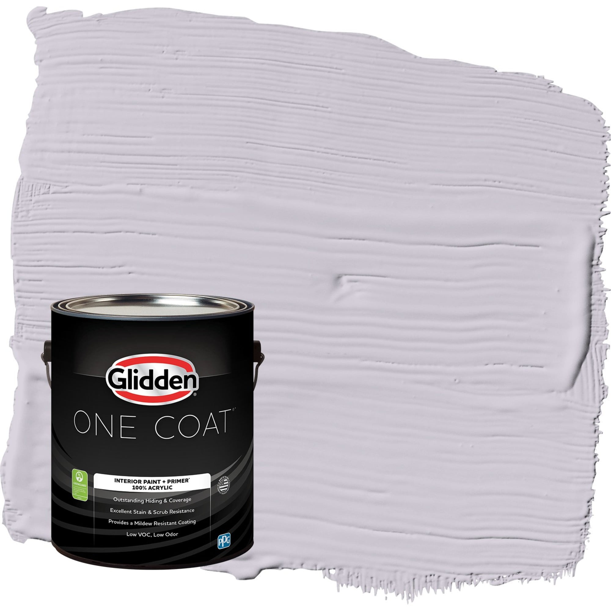 Glidden One Coat Silver Chalice / Purple Eggshell Interior Paint with ...