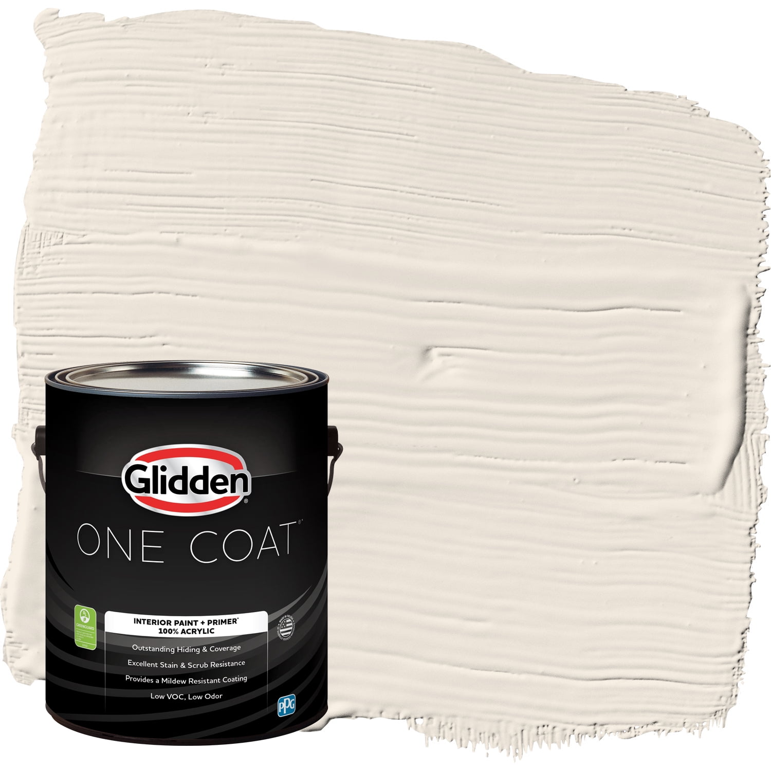 Glidden One Coat Interior Paint and Primer, String of Pearls / White, 1 ...