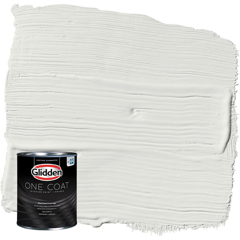 Glidden One Coat Interior Paint and Primer, Tundra Frost / White, 1 ...
