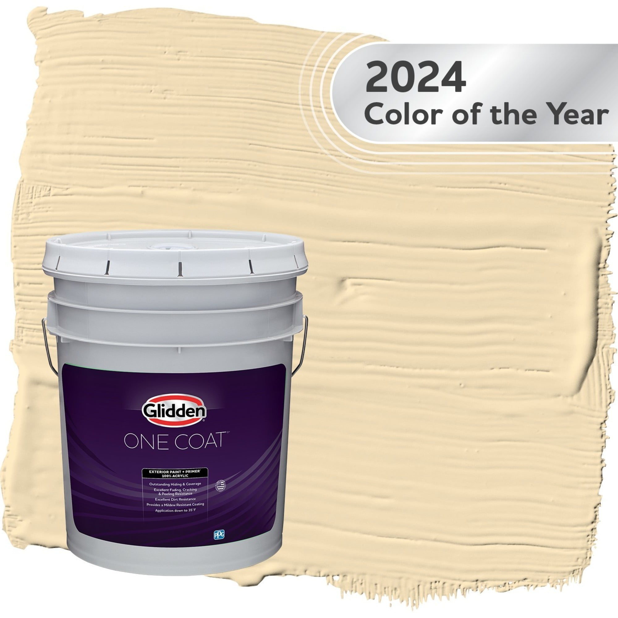 Glidden One Coat Limitless / Yellow Flat Exterior Paint with Primer, 5 ...