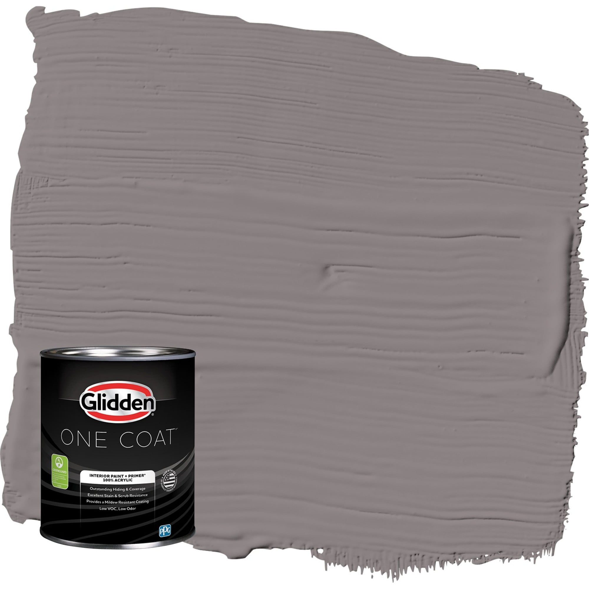 Glidden One Coat Pewter Mug / Gray Flat Interior Paint with Primer, 1 ...
