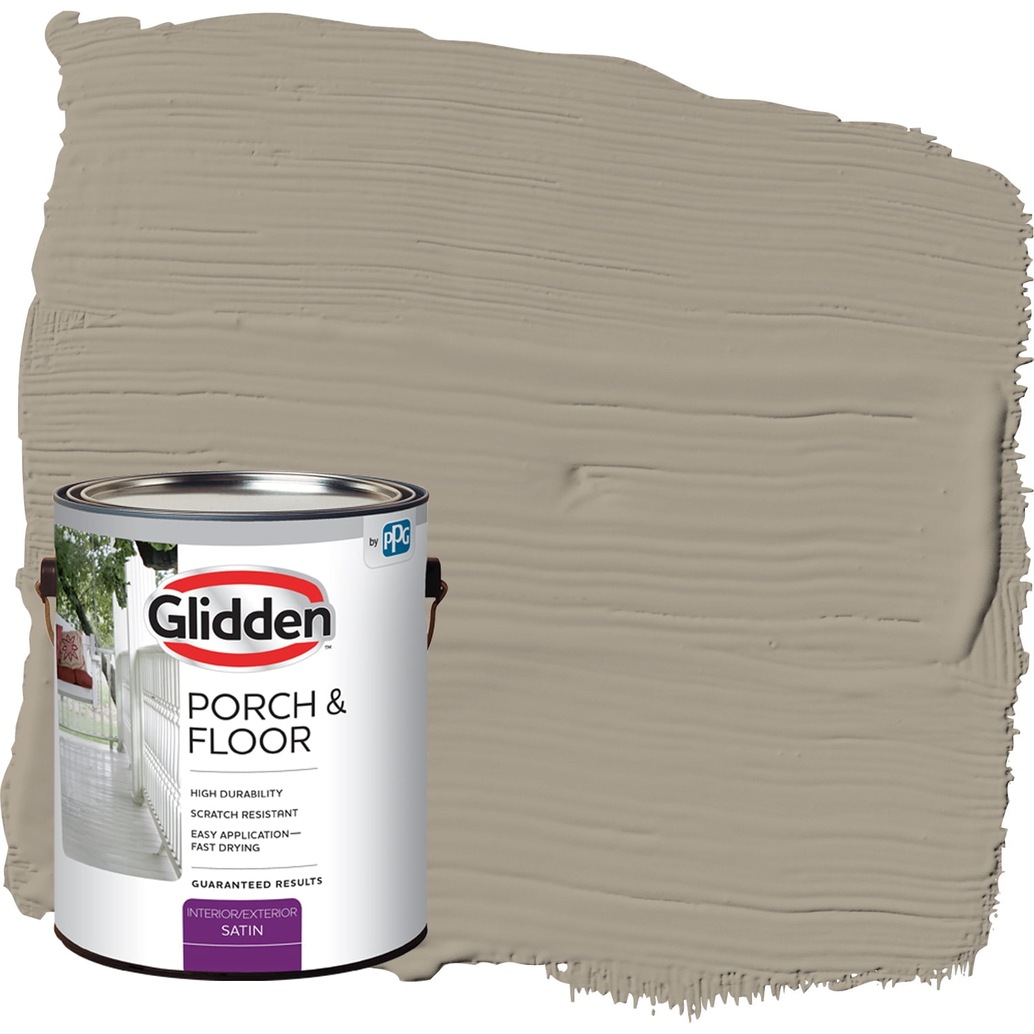 Glidden Porch & Floor 1 gal. Stonehenge Greige Satin Interior/Exterior ...