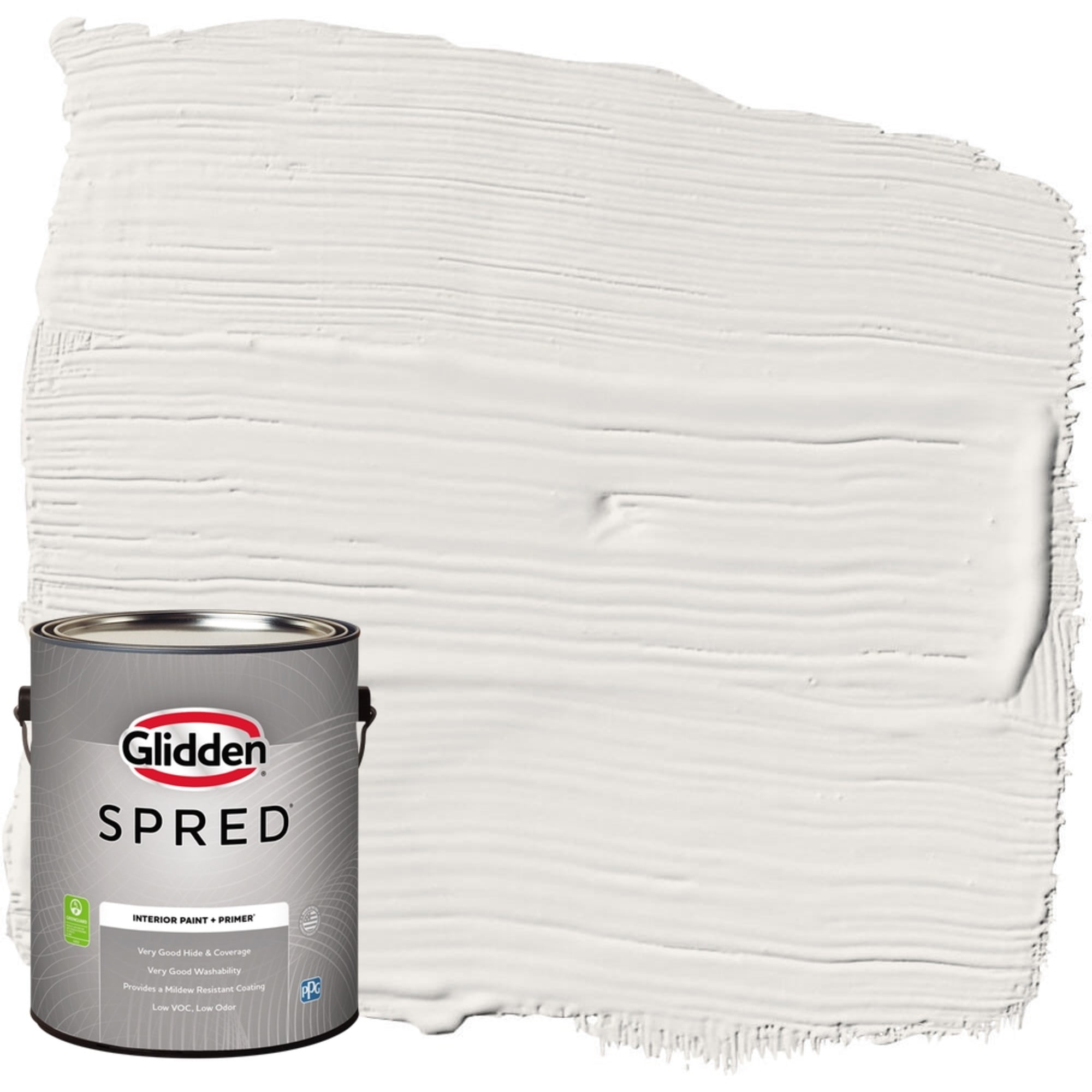 Glidden Spred 1 Gallon Arctic Cotton / White Semi-Gloss Interior Paint ...