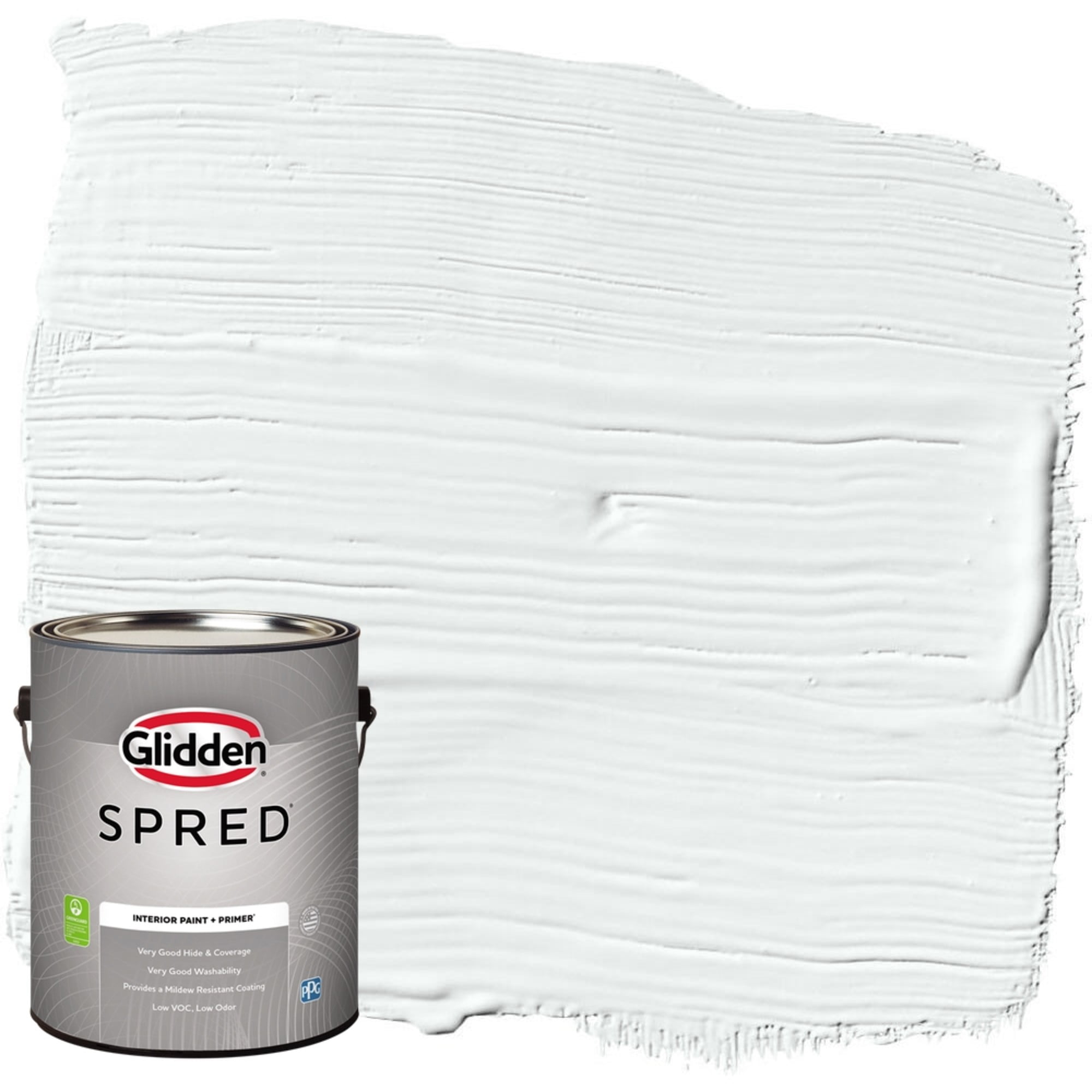 Glidden Spred 1 Gallon Moonlit Snow / Gray Semi-Gloss Interior Paint ...