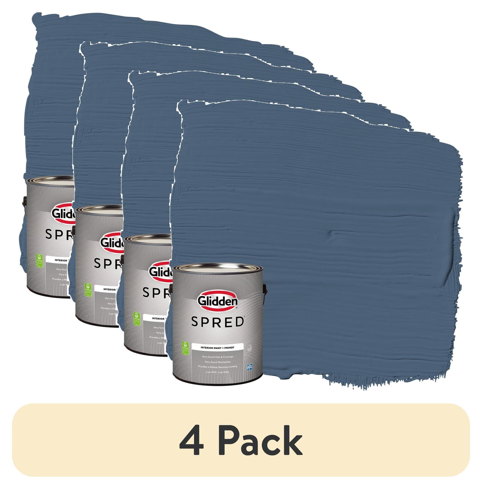 (4 pack) Glidden Spred Grab-N-Go Interior Wall Paint, Blue Fjord ...