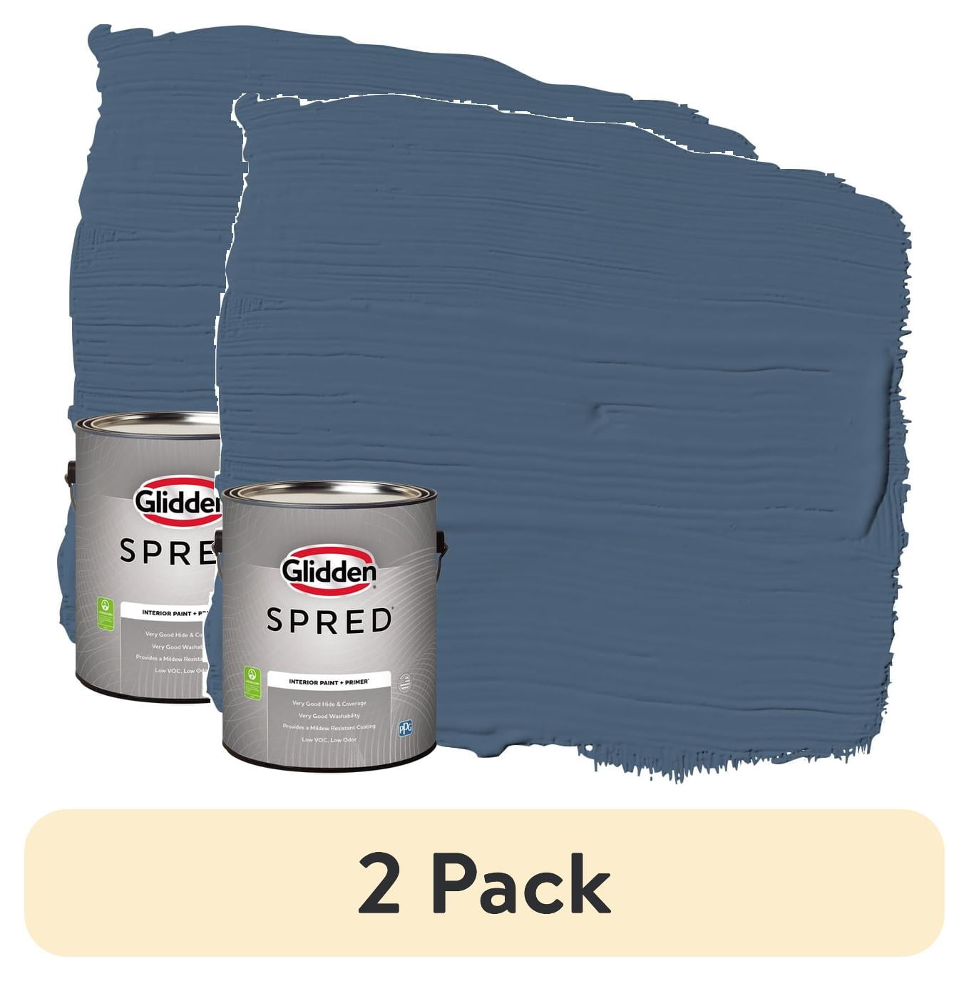 (2 pack) Glidden Spred Grab-N-Go Interior Wall Paint, Blue Fjord, Semi ...