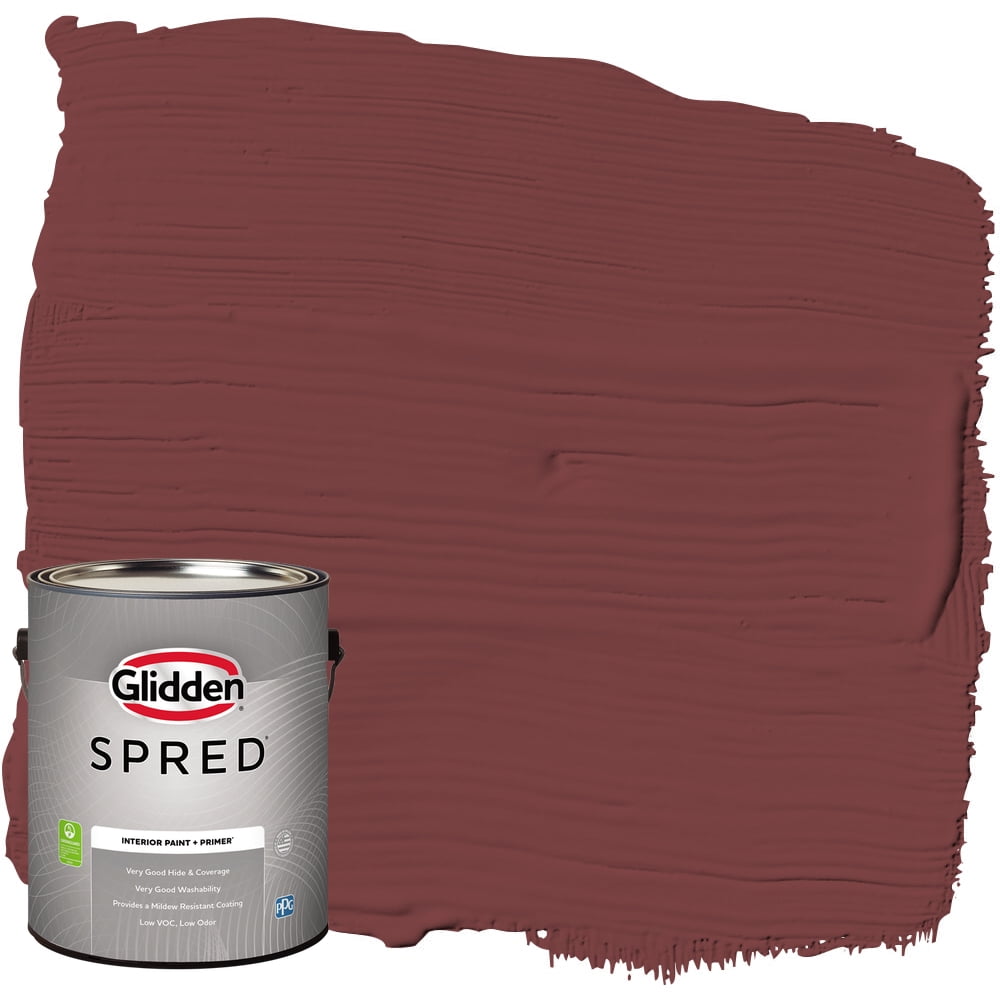 Glidden Spred Interior Paint Bordeaux / Red, Flat, 1 Gallon - Walmart.com