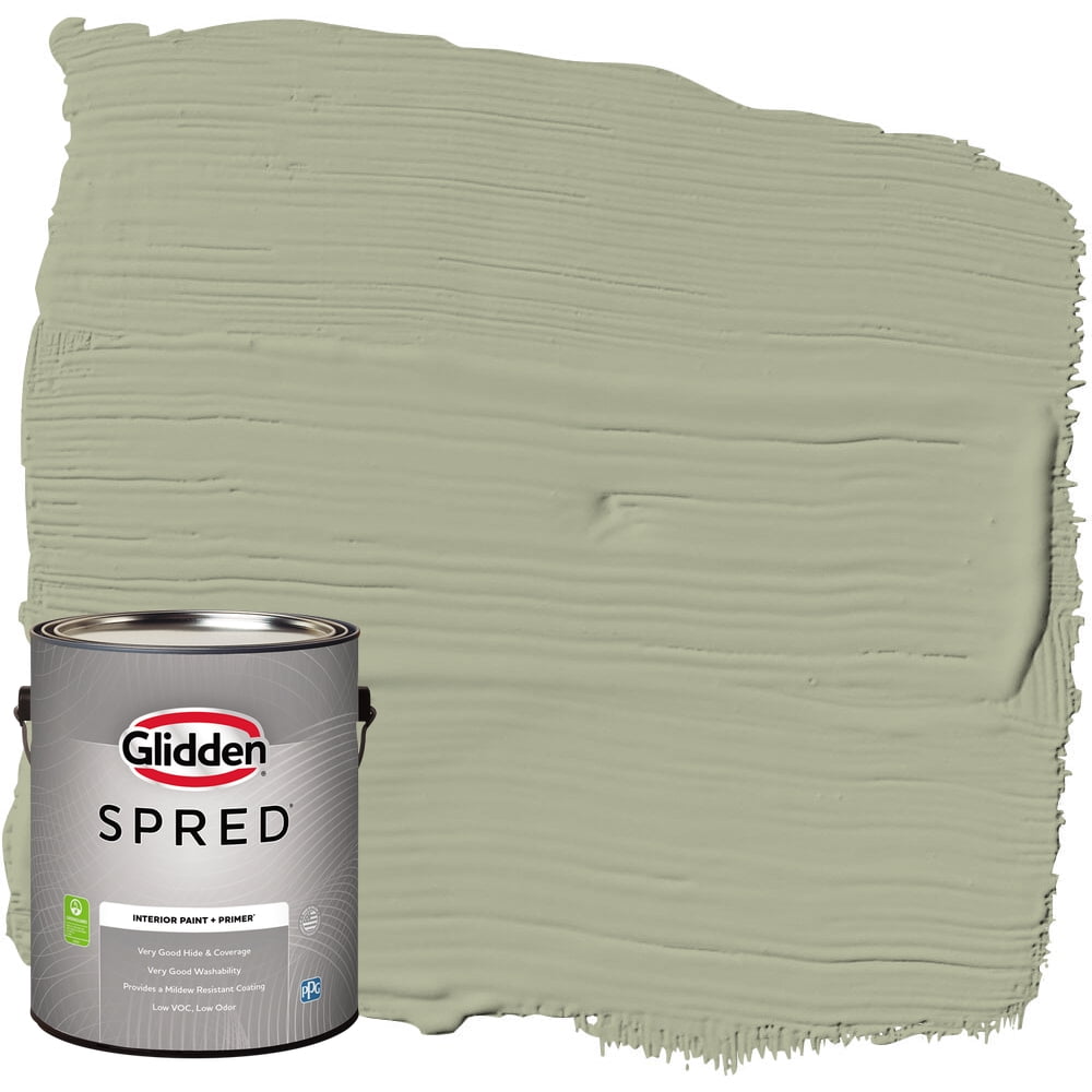 Glidden Spred Interior Paint Olive Sprig / Green, Flat, 1 Gallon ...