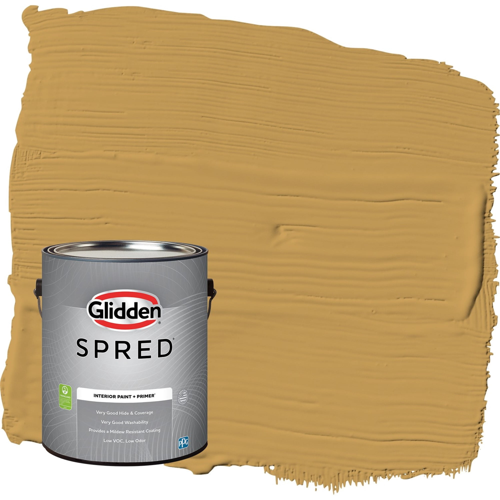 Glidden Spred Amaretto Sours / Yellow, Flat Interior Paint with Primer ...