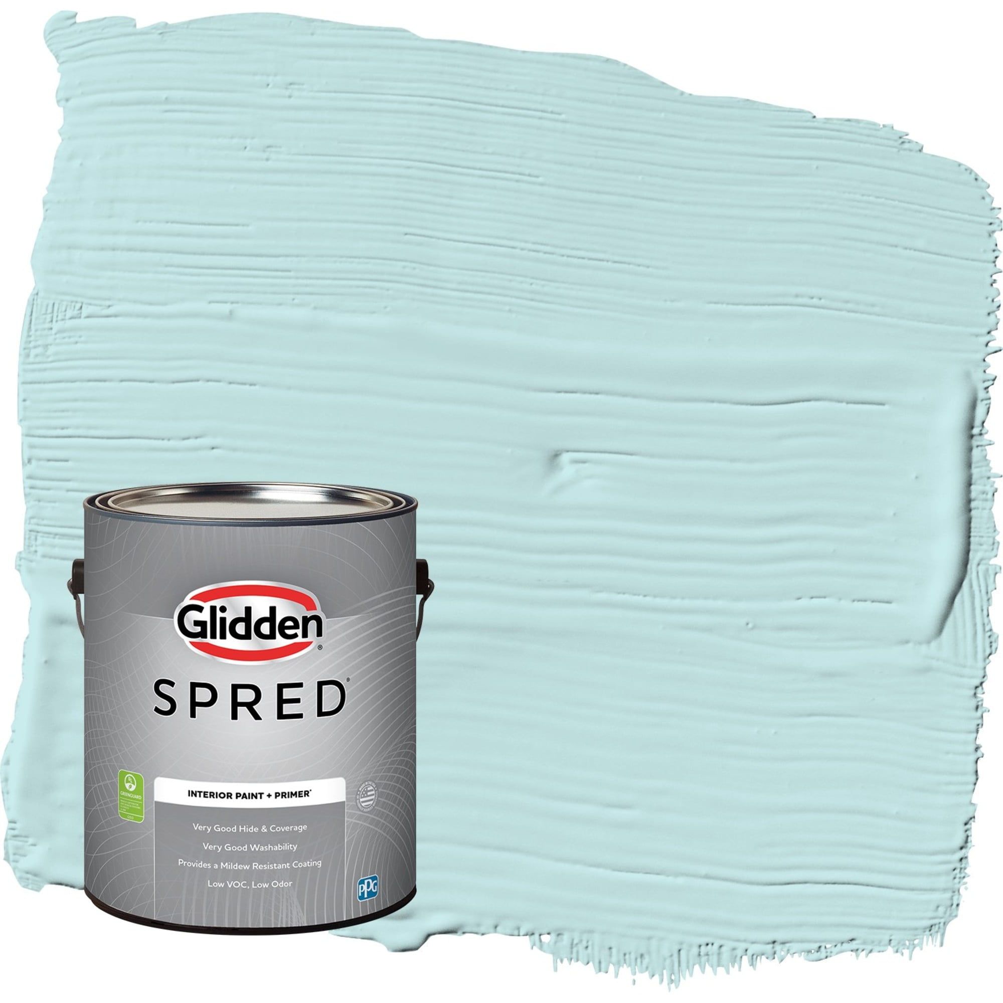 Glidden Spred Aqua Whisper / Blue, Semi-Gloss Interior Paint with ...