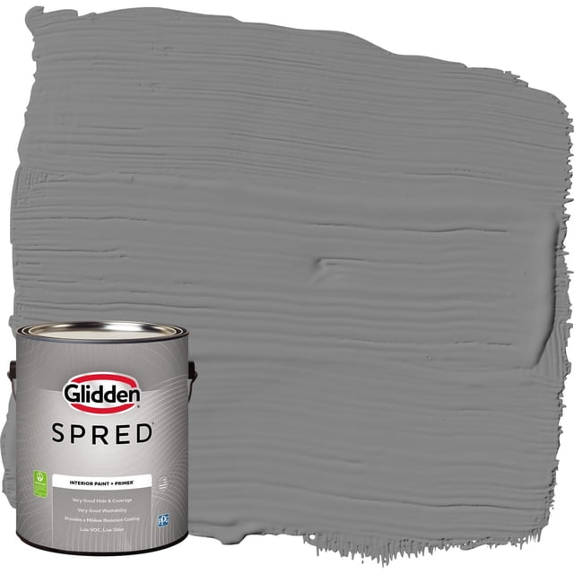 Glidden Spred Interior Paint & Primer Dover Gray / Grey, Flat, 1 Gallon ...